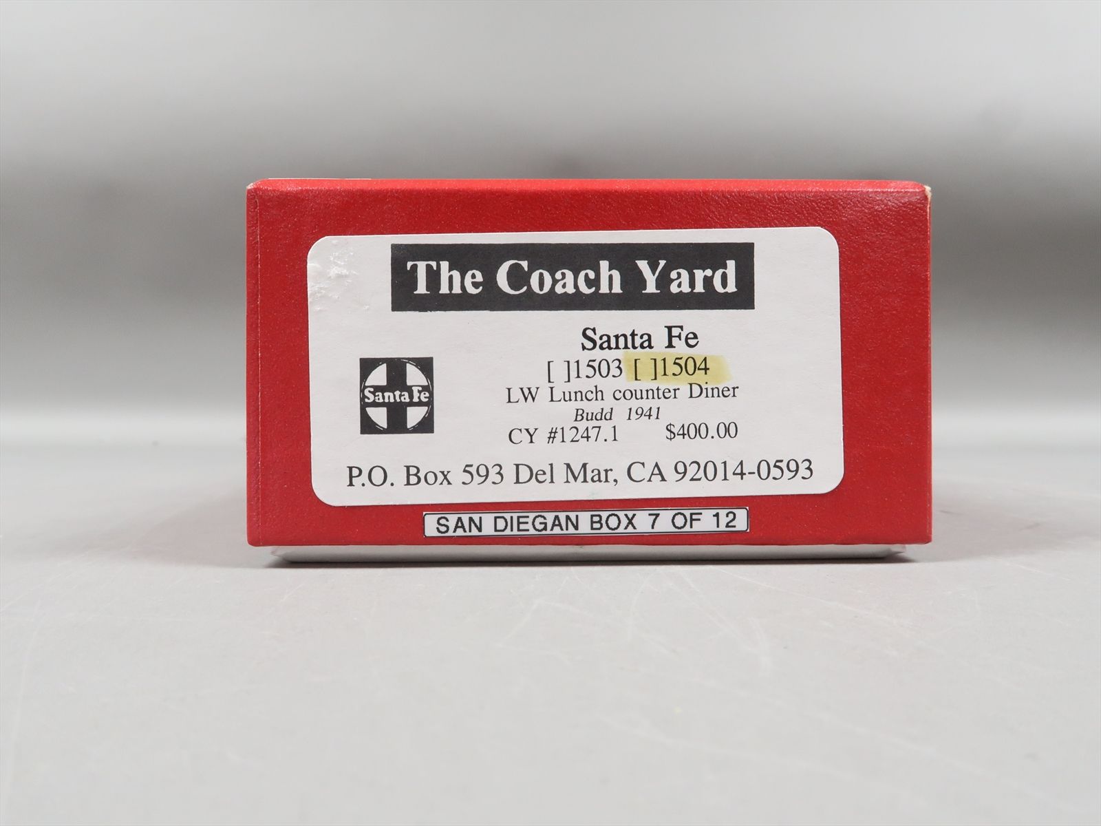 HO Brass Model - TCY AT&SF Santa Fe San Diegan 12 Car Set - F/P + DCC ...