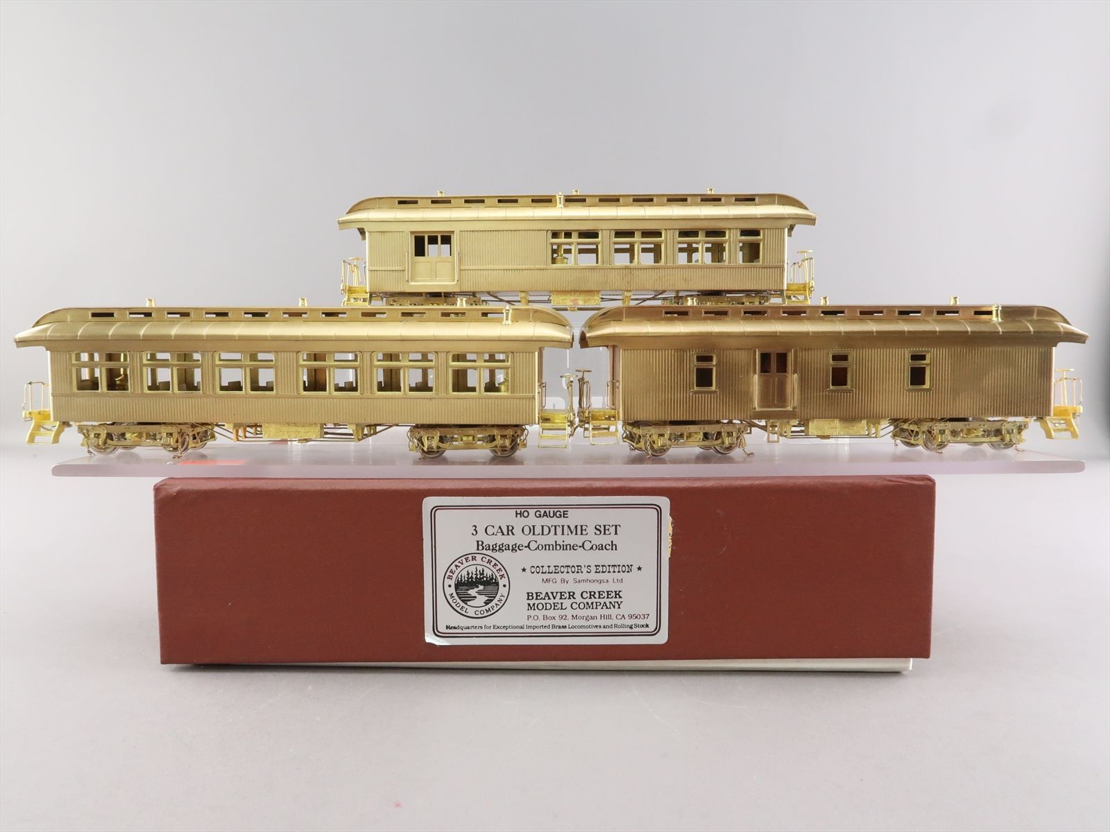 HO Brass Model - Beaver Creek 3-Car Oldtime Passenger Set Baggage ...