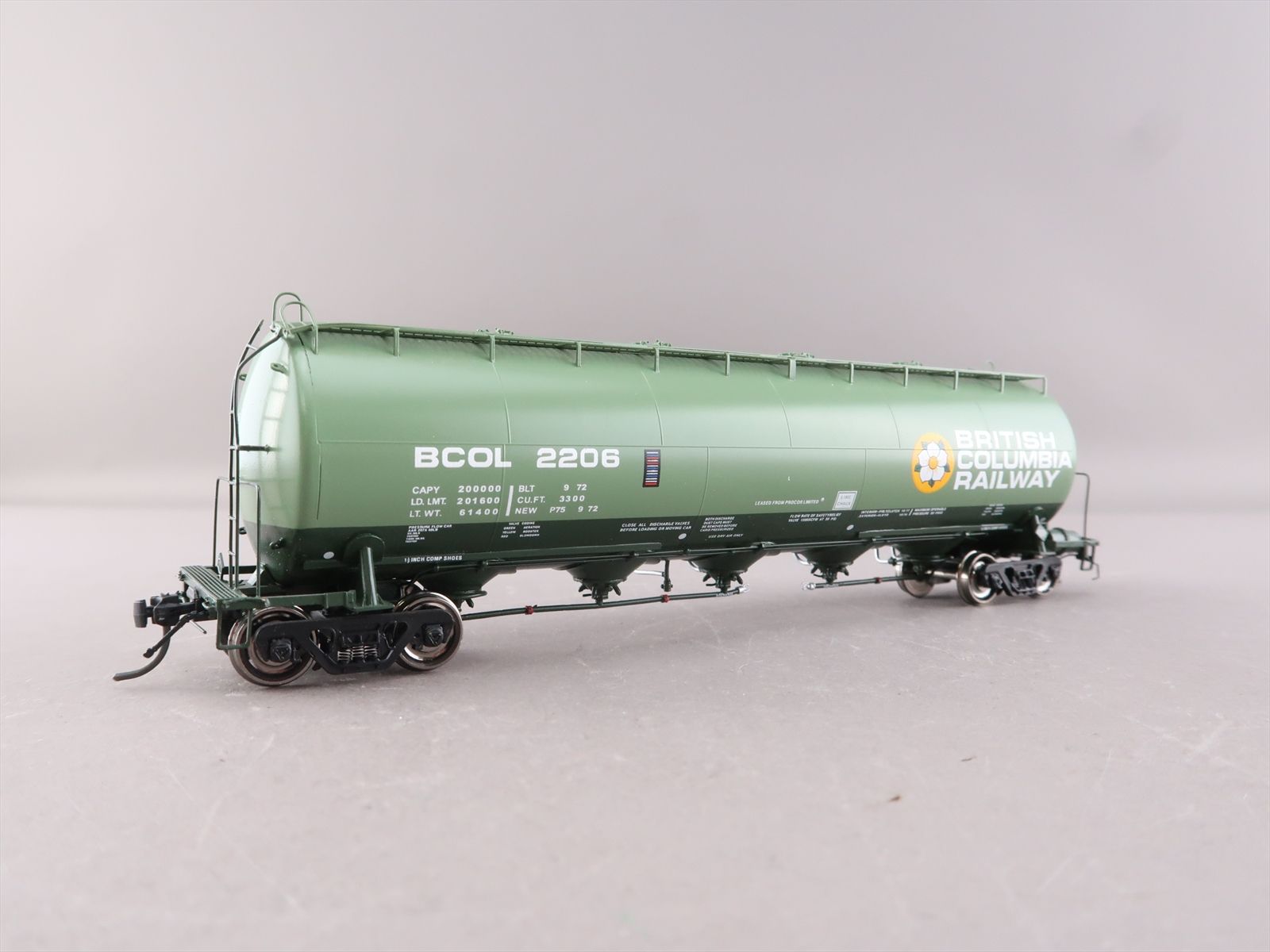 HO Brass Model - OMI 3390.2 BCR British Columbia Railway Procor ...