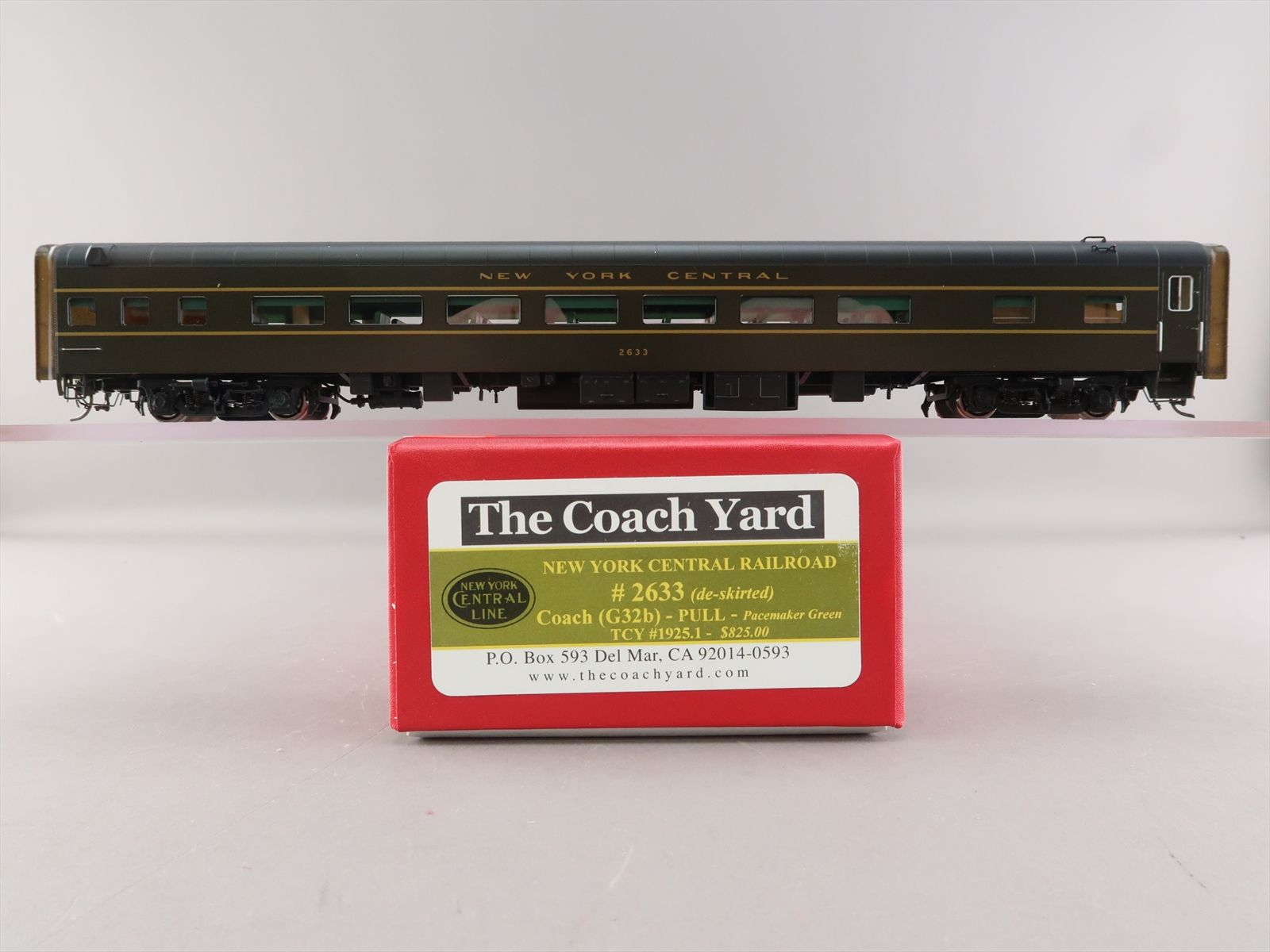 HO Brass Model - TCY 1925.1 NYC New York Central Deskirted Coach G32b ...