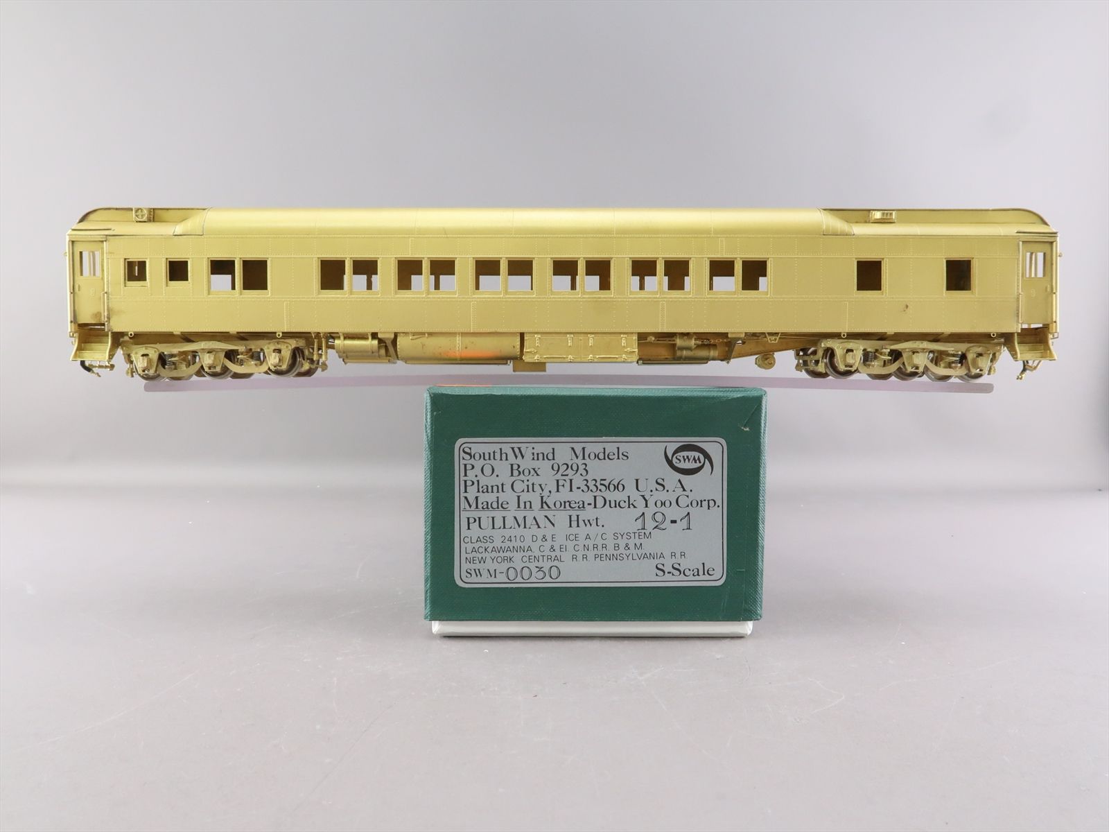 S Brass Model - SWM 0030 SouthWind Models 12-1 Pullman - Unpainted ...