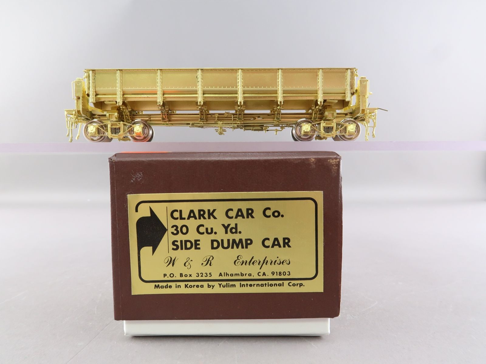 HO Brass Model - W&R Clark Car Company 30 Cubic Yard Side Dump Car ...