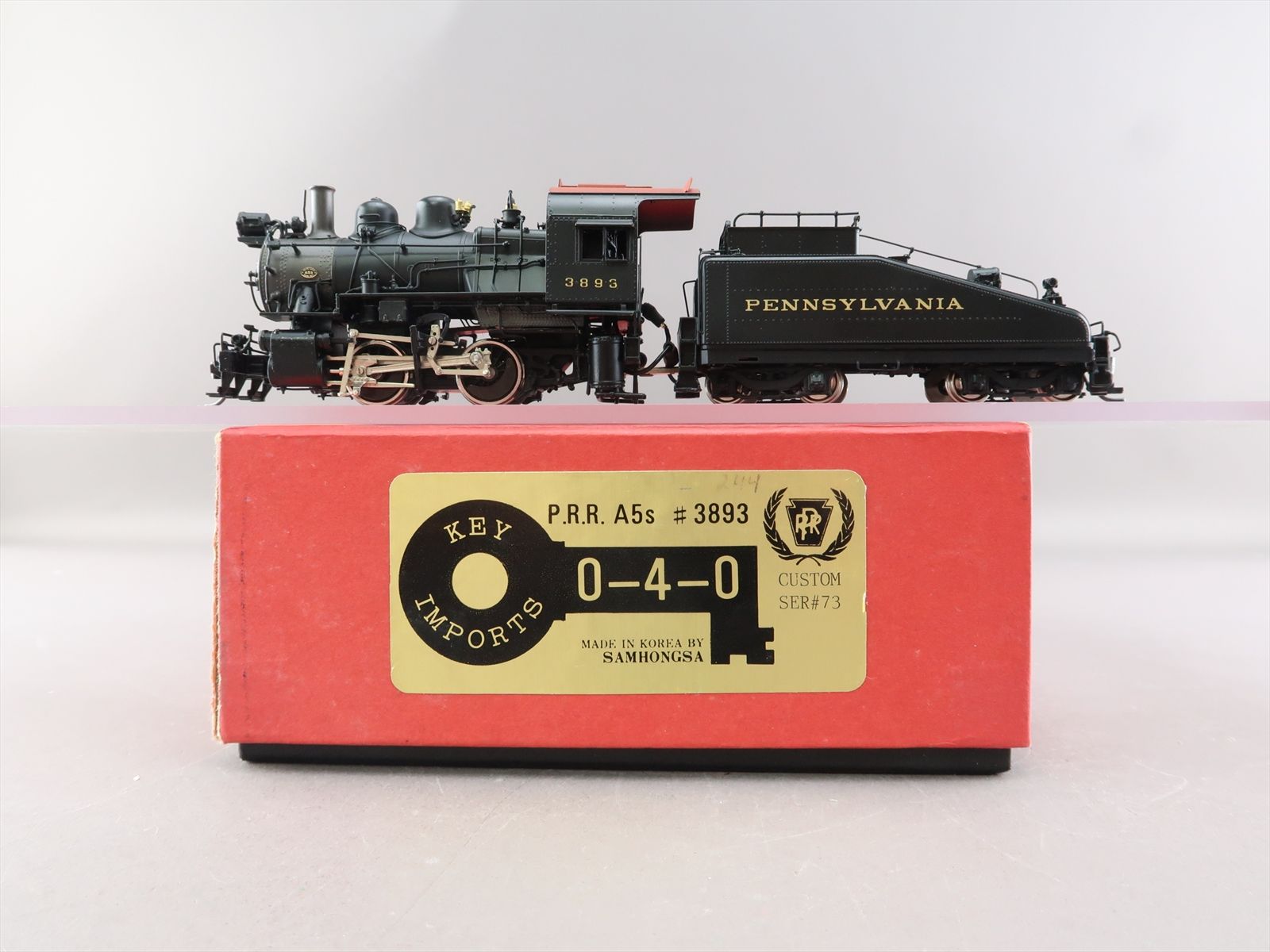 HO Brass Model - Key CS#73 PRR Pennsylvania Railroad 0-4-0 A5s #3893 ...
