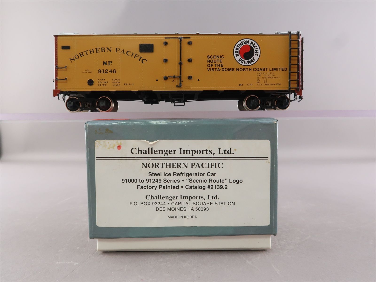 HO Brass Model - CIL 2139.2 NP Northern Pacific Reefer 'Scenic Route ...