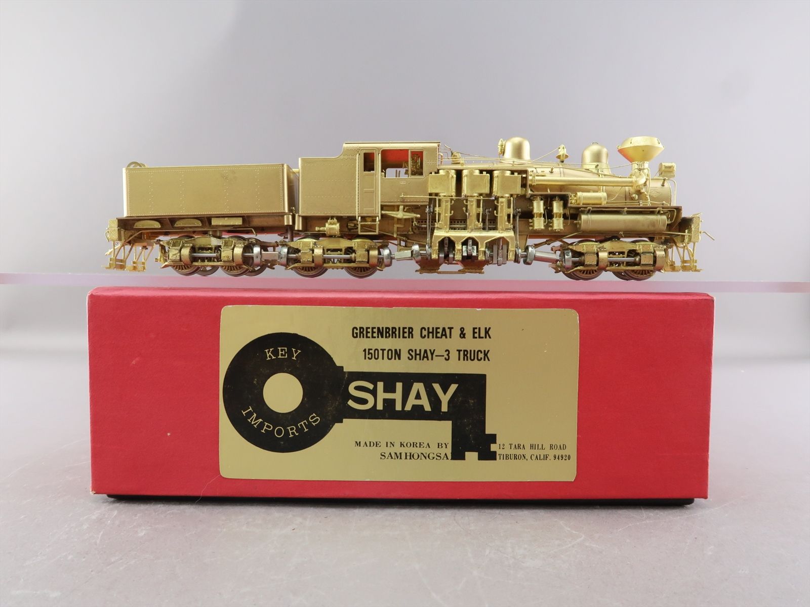 HO Brass Model - Key GC&E Greenbrier Cheat & Elk 3 Truck 150 Ton Shay ...