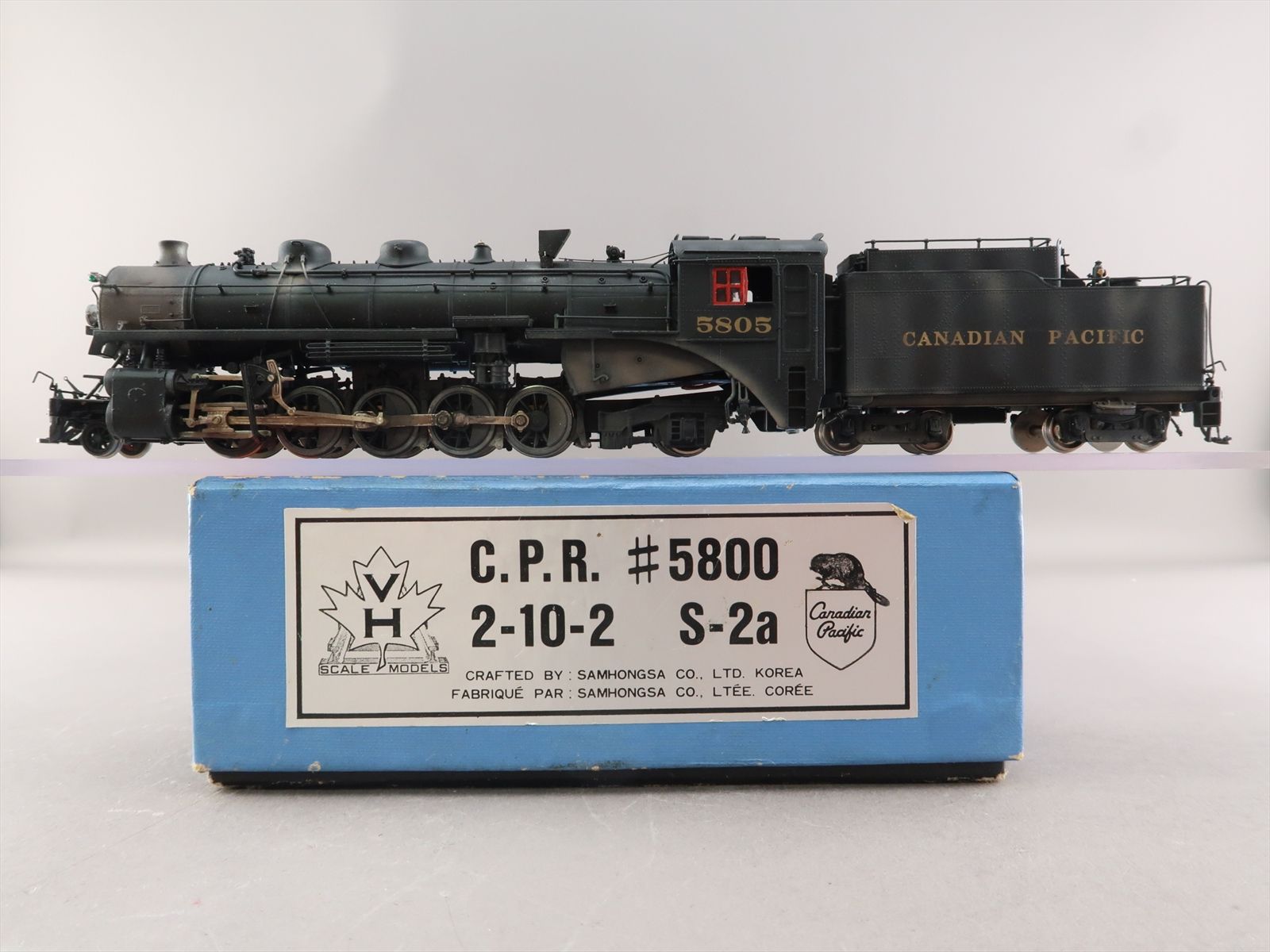 HO Brass Model - VH CP CPR Canadian Pacific 2-10-2 S-2a #5805 - Custom + Weathered - 1981 Run ...