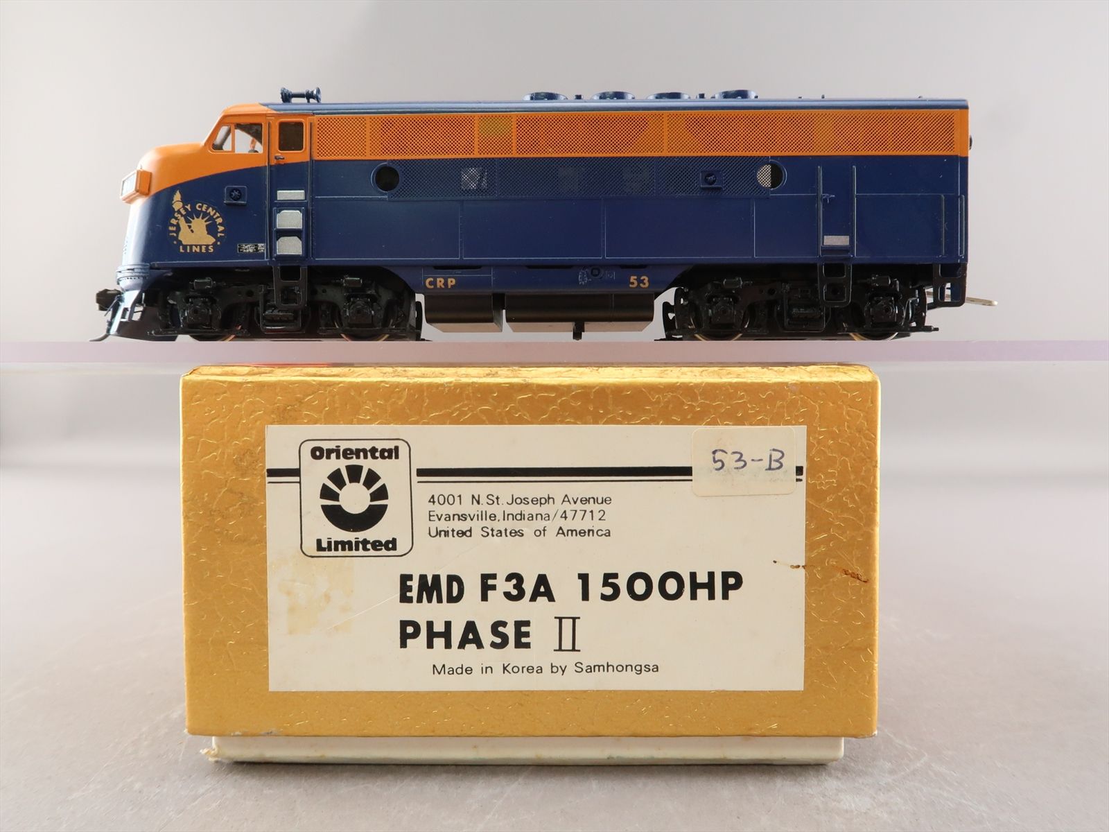 HO Brass Model - Oriental 0432 CNJ Jersey Central F3 F3A Phase II #53B - Custom - 1986 Run ...