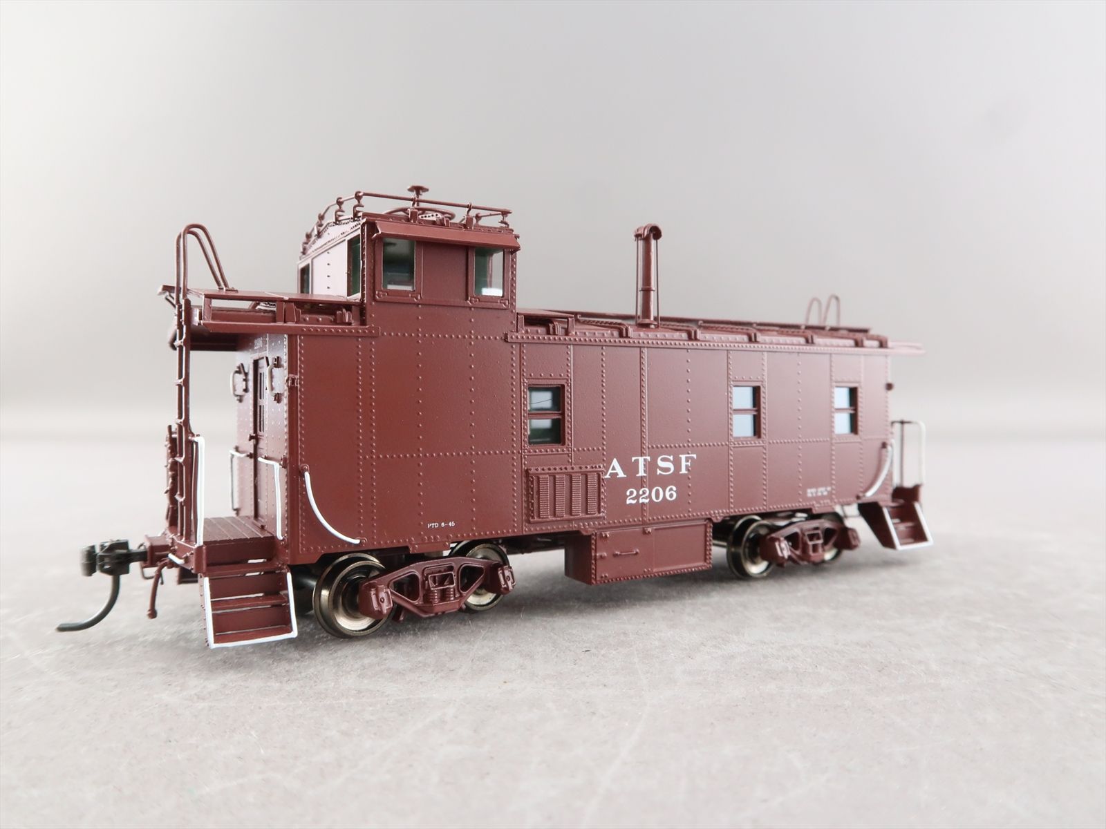 HO Brass Model - DP 1407 AT&SF Santa Fe Peaked Roof Steel Caboose #2206 ...
