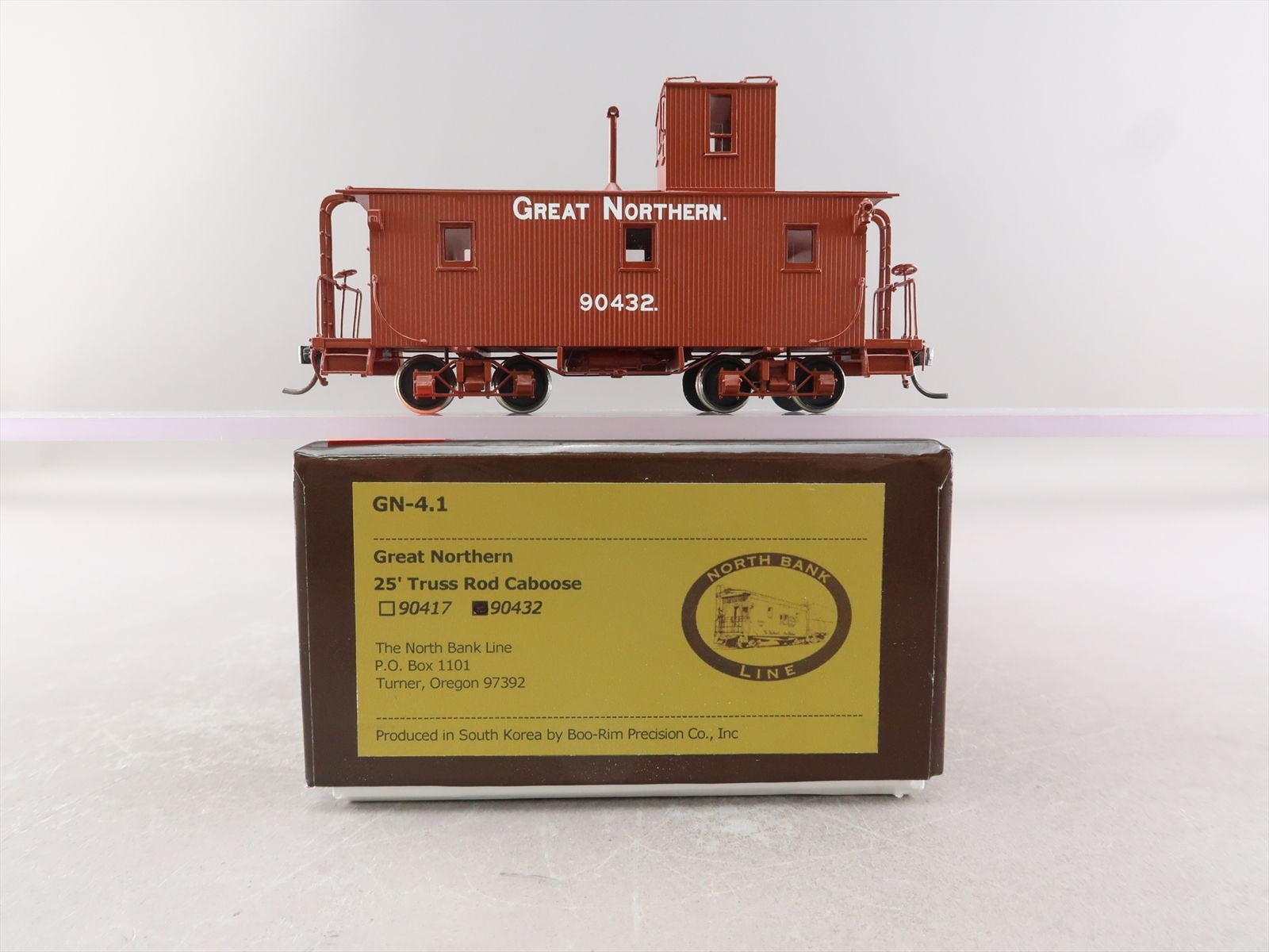 HO Brass Model - NBL GN-4.1 GN Great Northern 25' Truss Rod Caboose #90432 - F/P - 2014 Run ...
