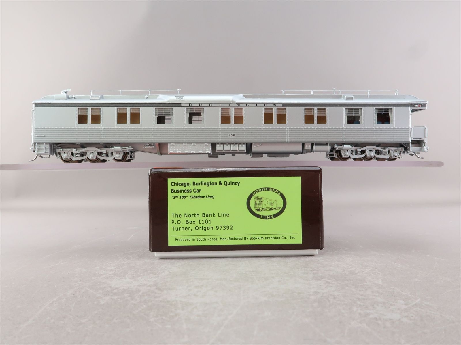 HO Brass Model - NBL 10004 CB&Q Burlington Business Car Shadow Line ...
