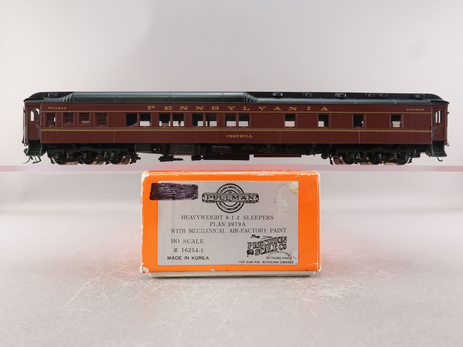 HO Brass Model - PSC 16254-1 PRR Pennsylvania Pullman HW Heavyweight 8 ...