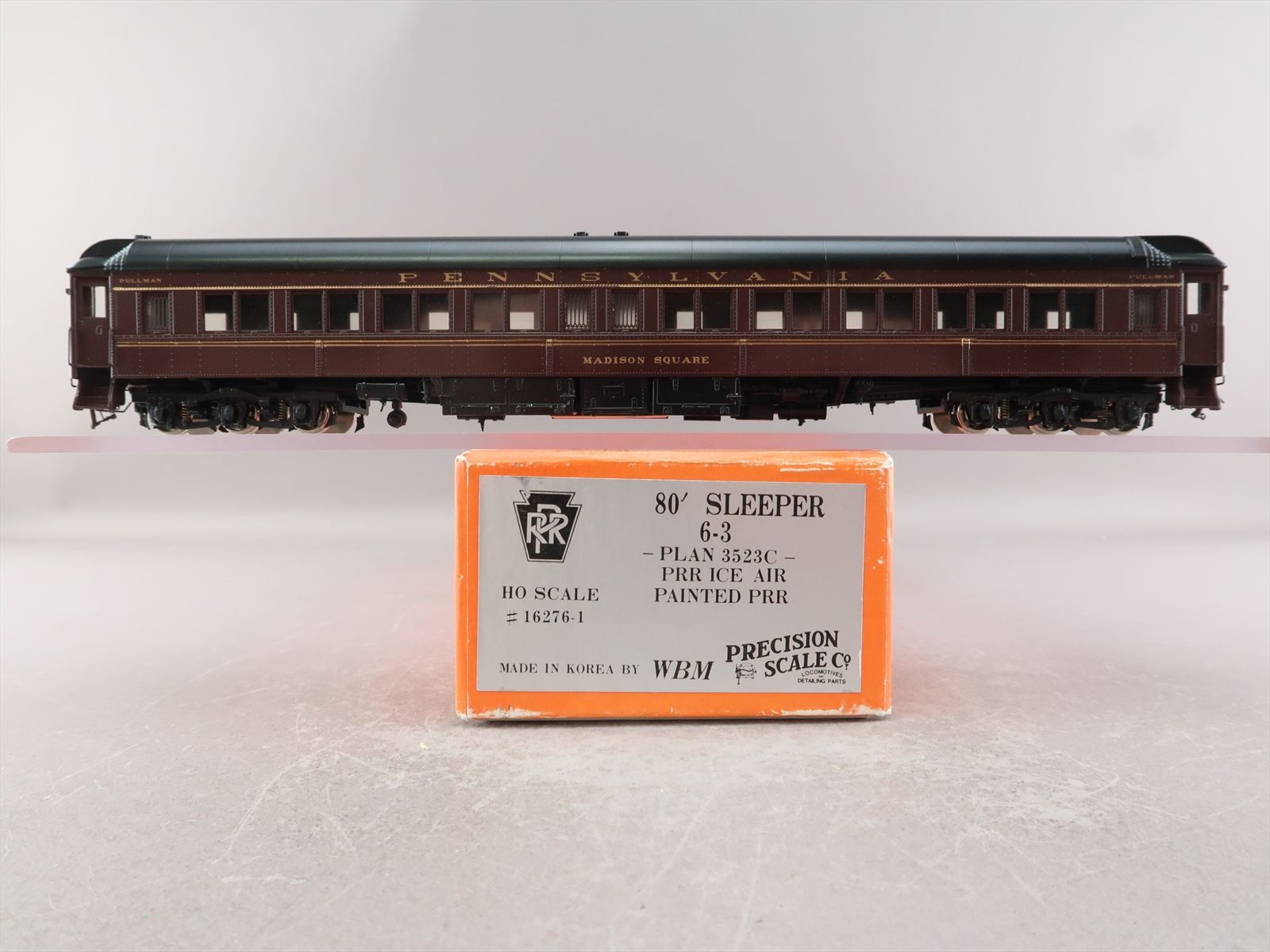 HO Brass Model - PSC 16276-1 PRR Pennsylvania 80' 3523C 6-3 Sleeper Ice ...