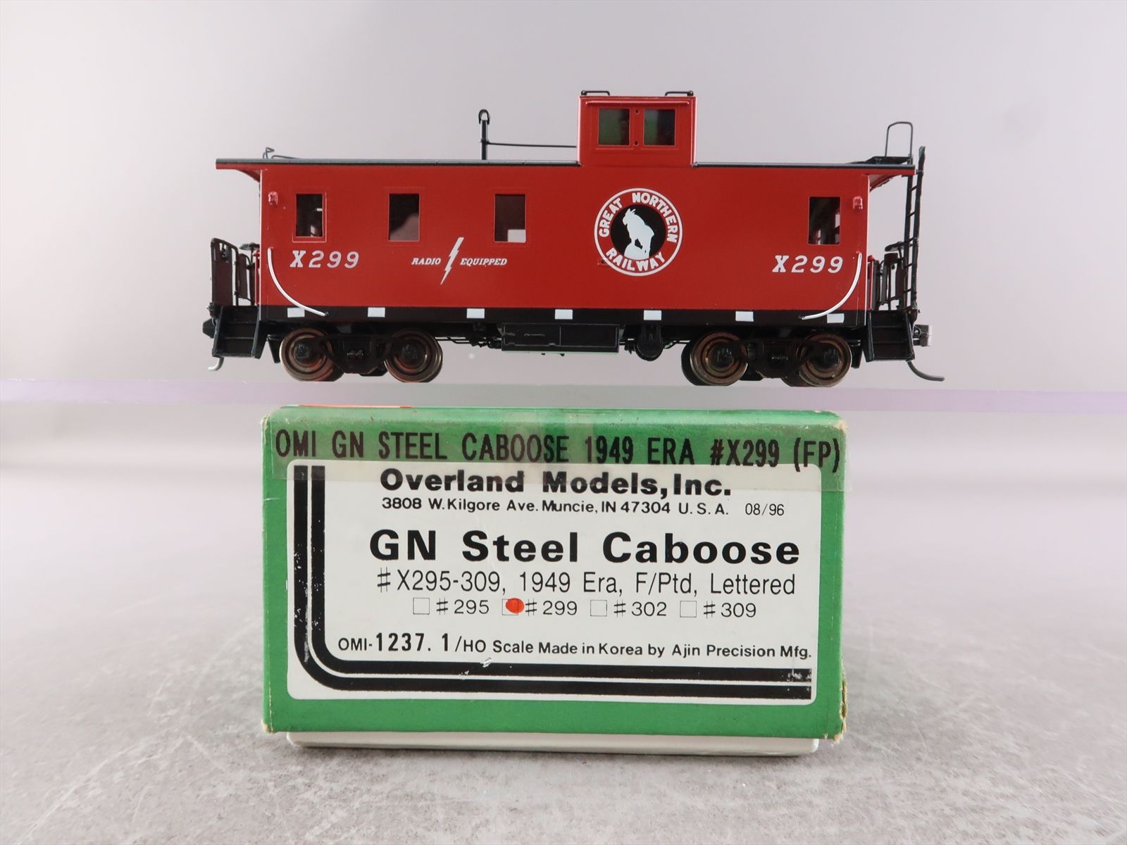 HO Brass Model - OMI 1237.1 GN Great Northern Steel Caboose 1949 Era # ...