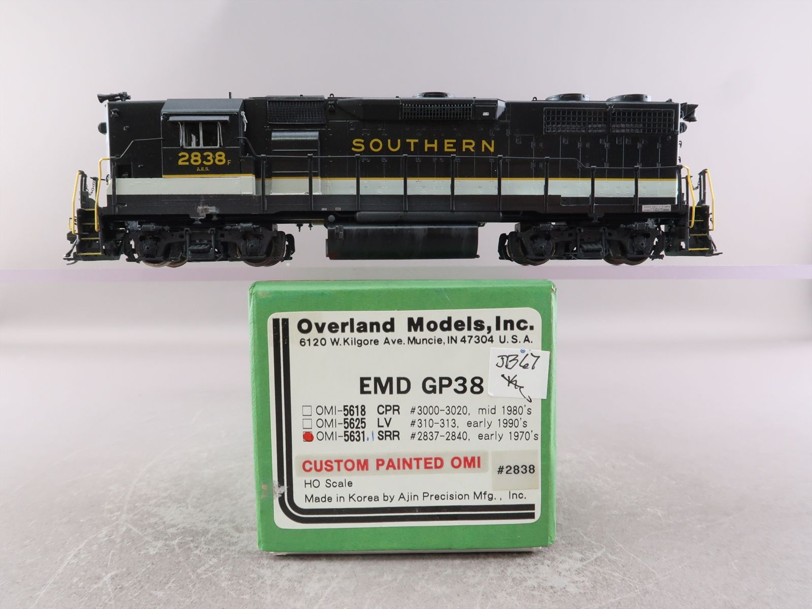 HO Brass Model - OMI 5631.1 SOU Southern GP38AC Early 1970's #2838 - F ...