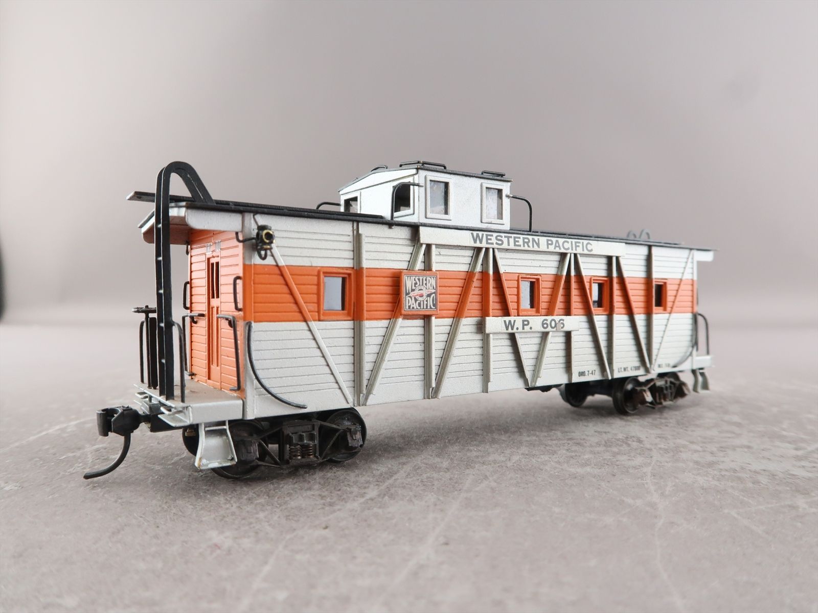 HO Brass Model - WMC WP Western Pacific O-B Outside Braced Regular Caboose #606 - Custom - 1970 ...