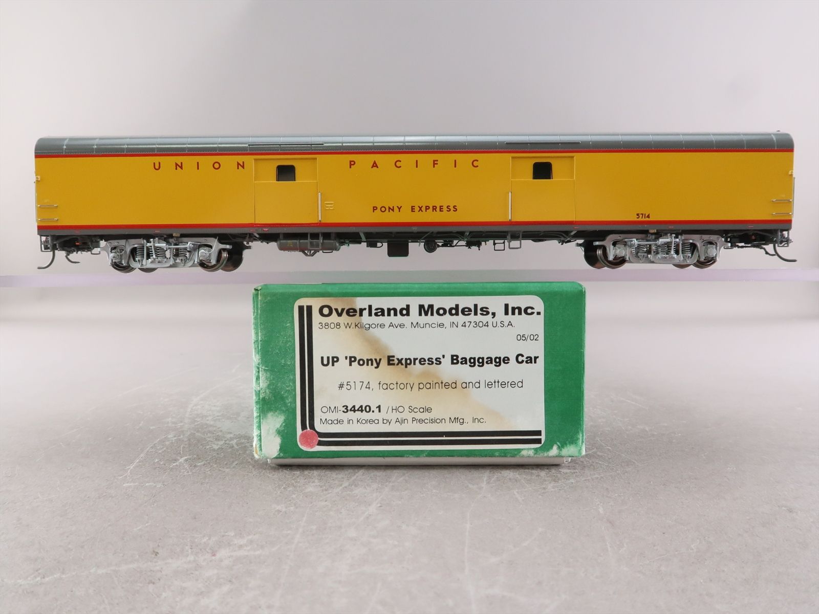 HO Brass Model - OMI 3440.1 UP Union Pacific Pony Express Baggage Car ...