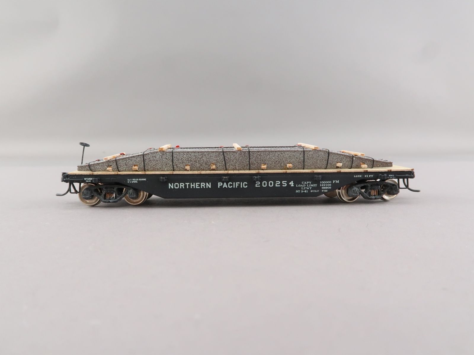 HO Brass Model - Cascade 2645 NP Northern Pacific Flat Car #200254 with ...