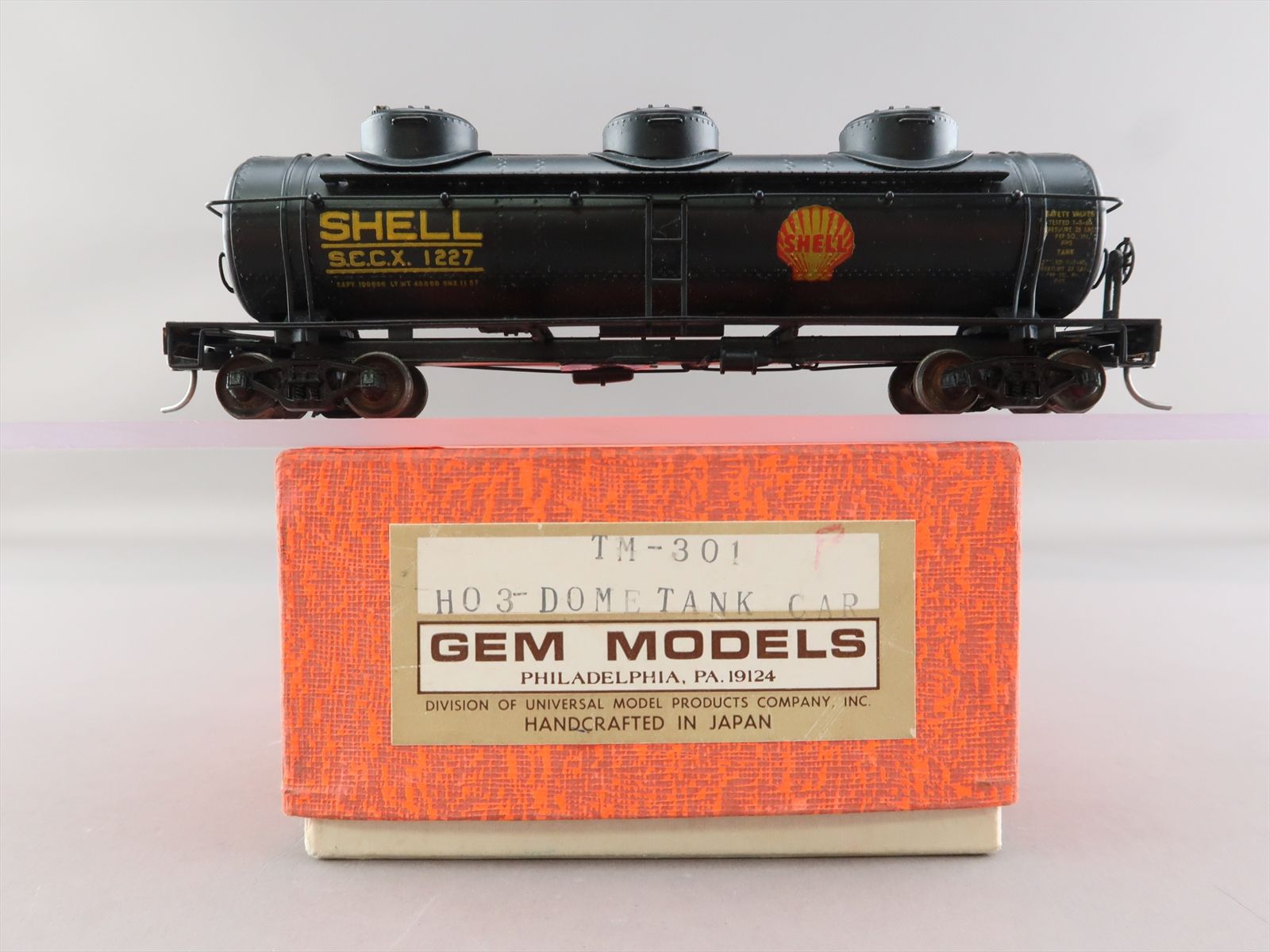 HO Brass Model - Gem TM-301 SCCX Shell 3-Dome Tank Car #1227 - Custom ...