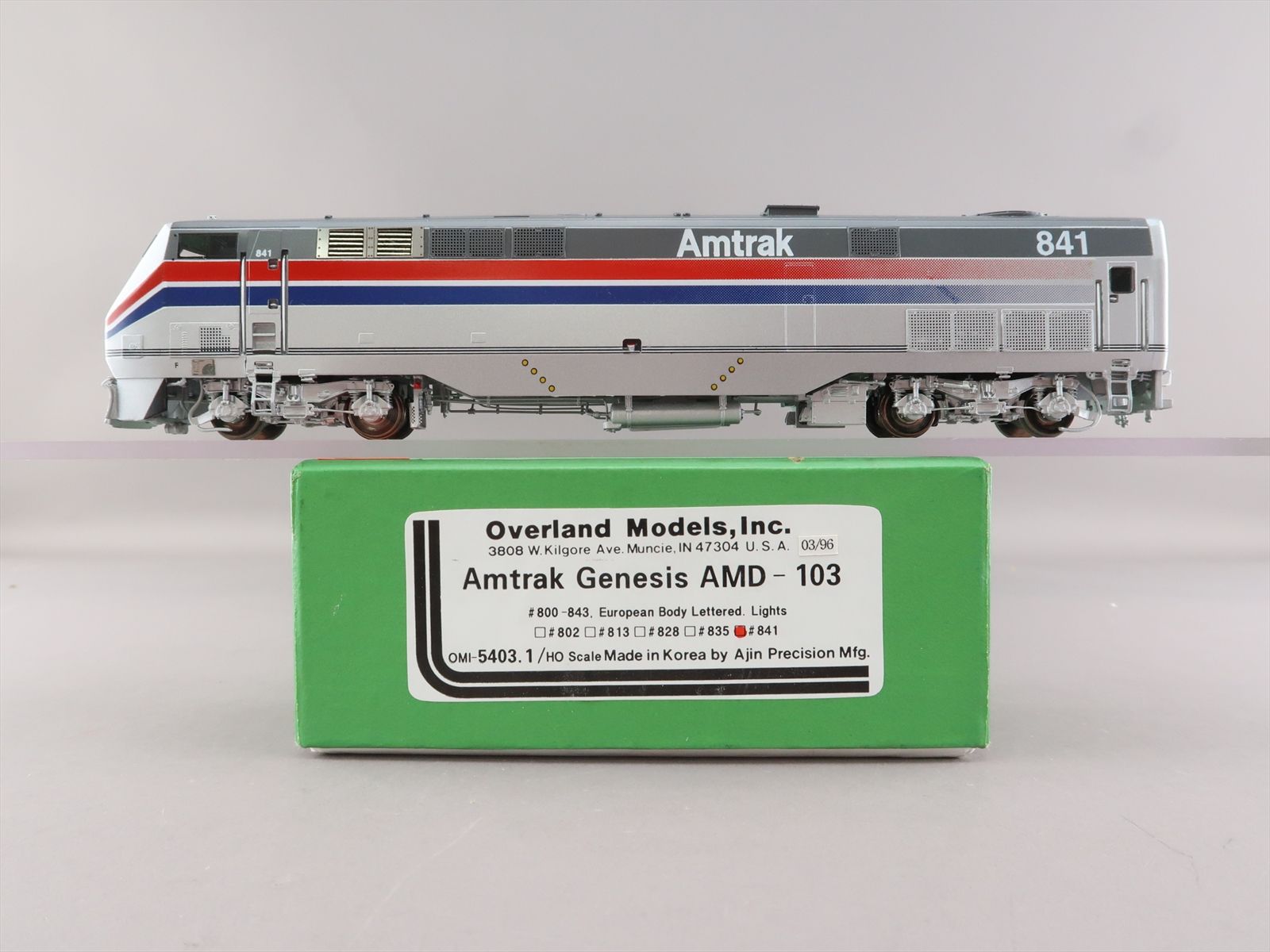 HO Brass Model - OMI 5403.1 Amtrak AMD-103 Genesis Diesel #841 - F/P ...