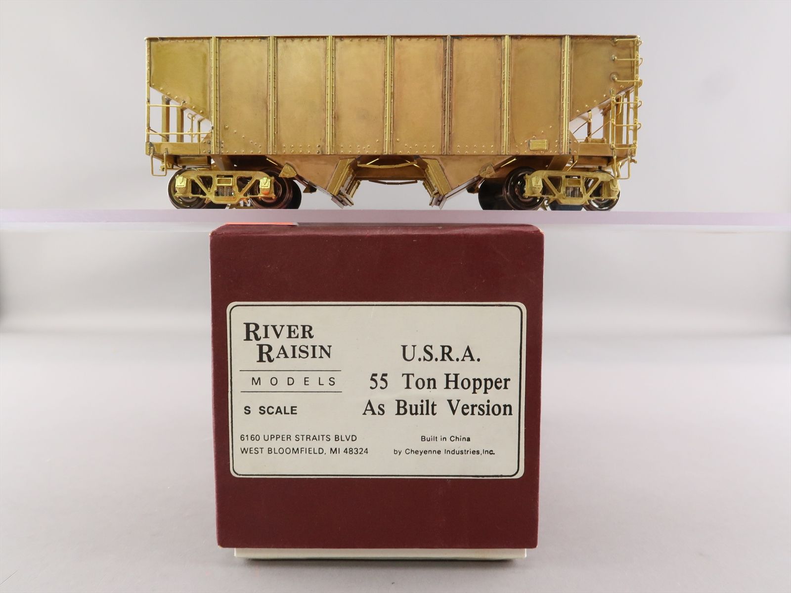 S Brass Model - RRM River Raisin Models USRA 55-Ton Open Hopper Car As ...