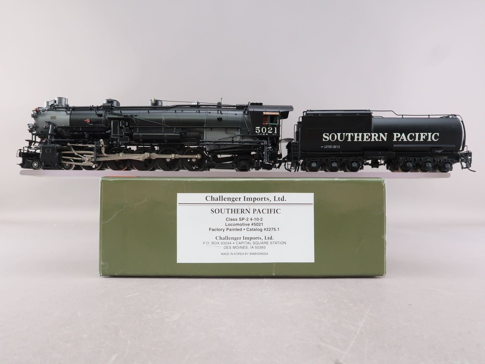 HO Brass Model - CIL 2275.1 SP Southern Pacific SP-2 4-10-2 #5021 - F/P - 1999 Run - Samhongsa