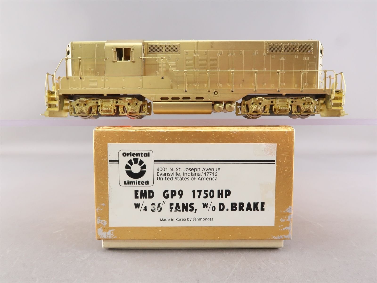 HO Brass Model - Oriental EMD GP9 1750HP w/ 4 36" Fans w/o Dynamic ...