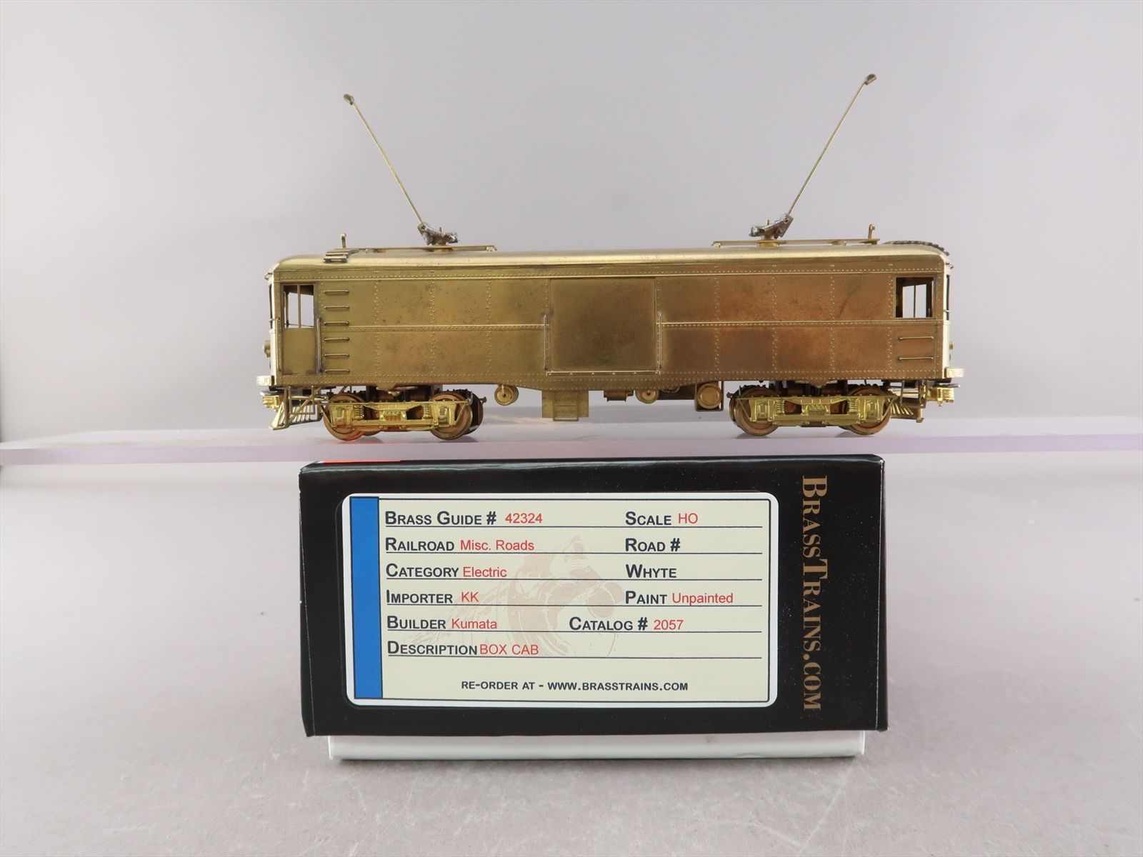 HO Brass Model - Ken Kidder 2057 Box Cab Electric Freight Motor ...