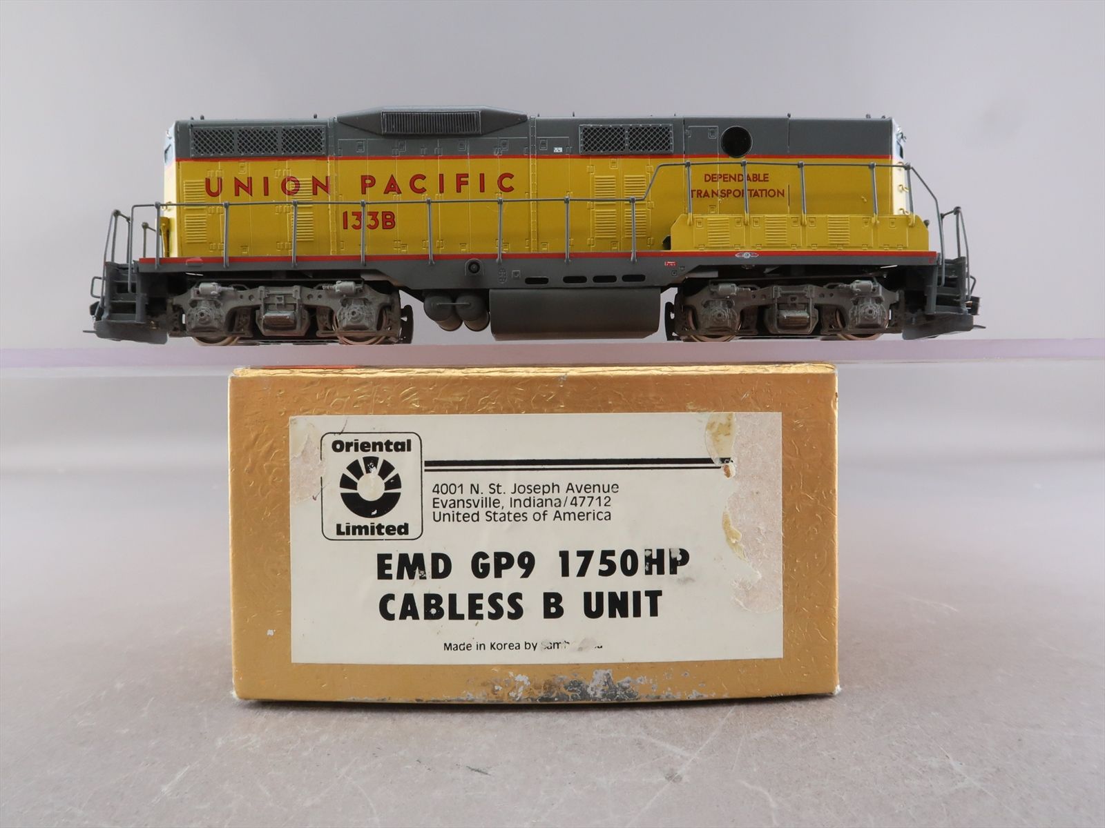 HO Brass Model - Oriental UP Union Pacific EMD GP9 GP9B Cabless 1750HP #133B - Custom - 1981 Run ...