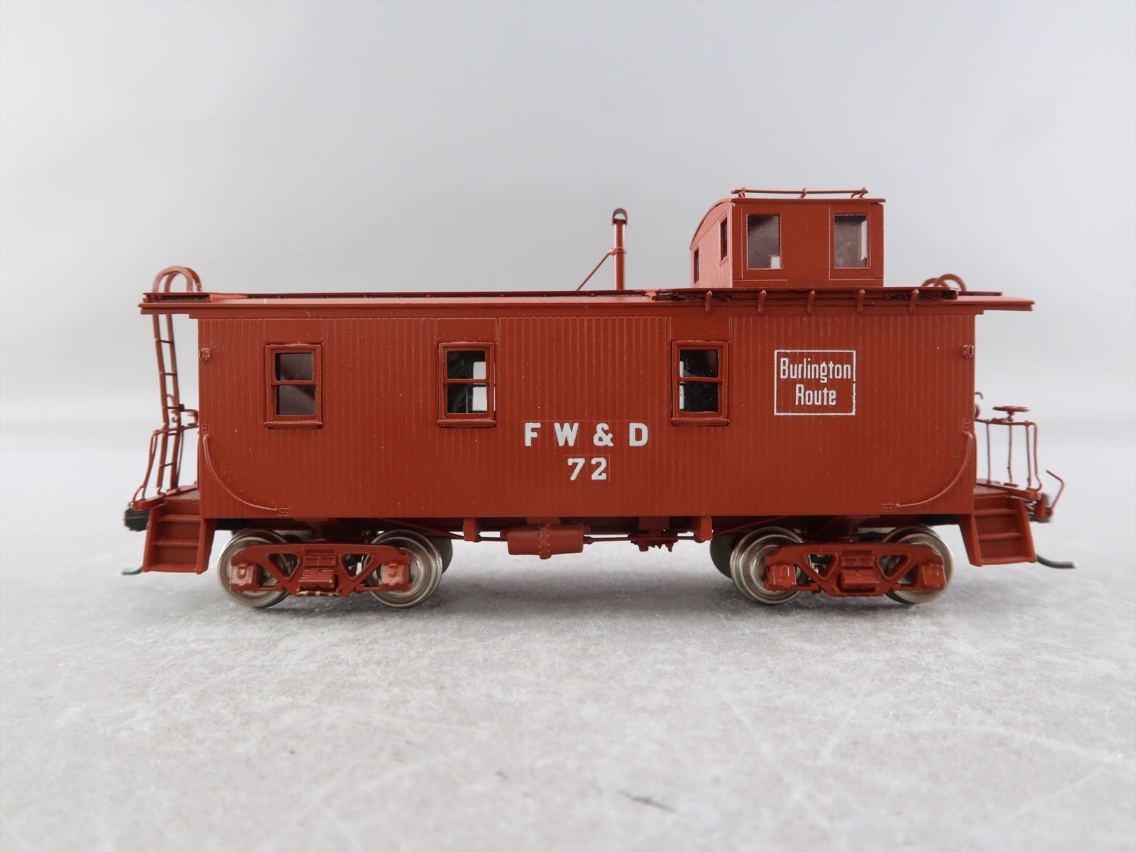 HO Brass Model - OMI 1292 FW&D Fort Worth & Denver Wood Caboose #72 - Custom - 1990 Run - MS Models