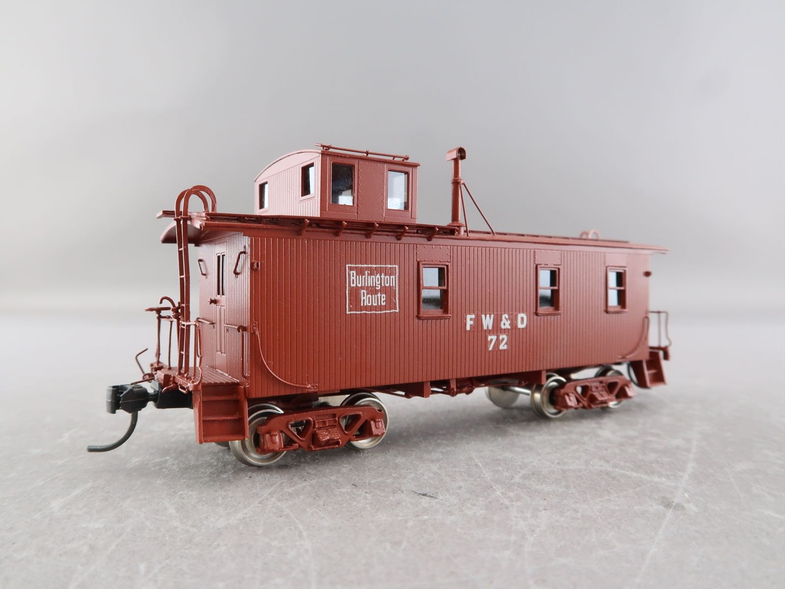 HO Brass Model - OMI 1292 FW&D Fort Worth & Denver Wood Caboose #72 - Custom - 1990 Run - MS Models