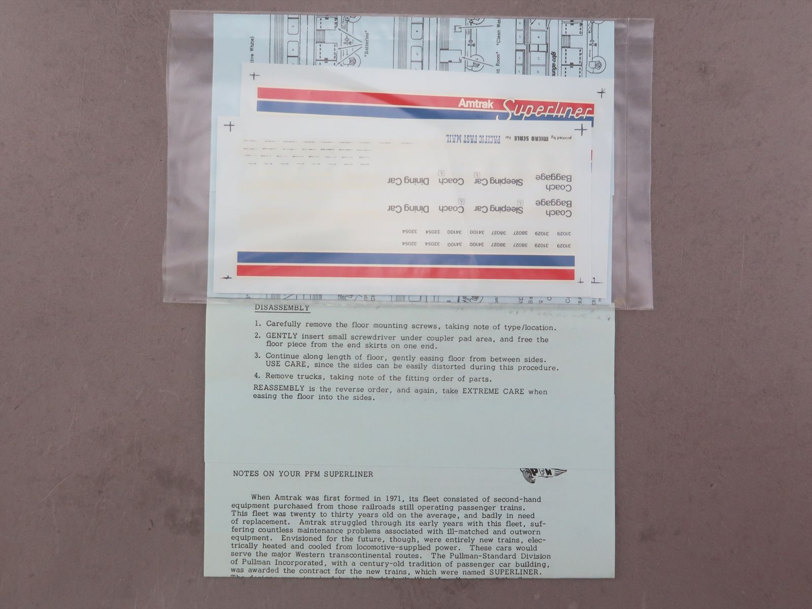 HO Brass Model - PFM Amtrak Superliner Diner Dining Car - F/Plated ...