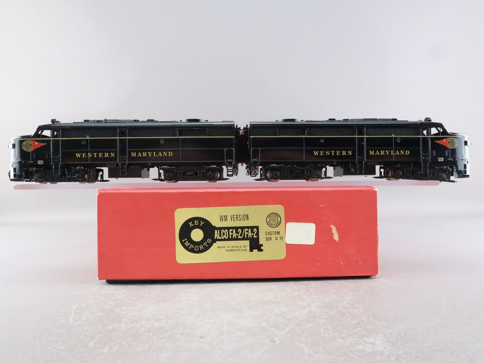 HO Brass Model - Key CS#72 WM Western Maryland ALCO FA-2 A-A Set #301 ...