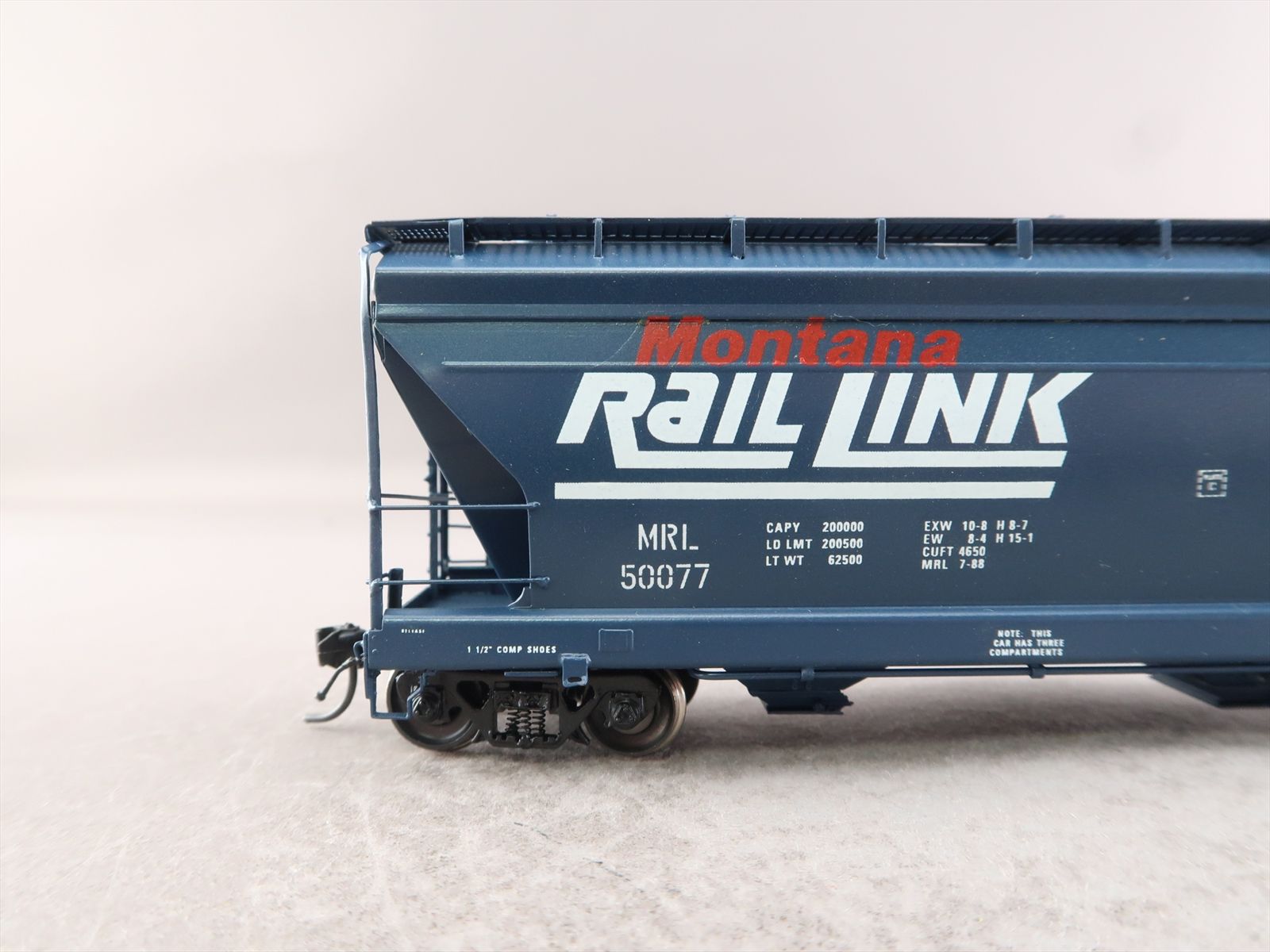 HO Brass Model - OMI 3090 MRL Montana Rail Link ACF 3 Bay Centerflow ...