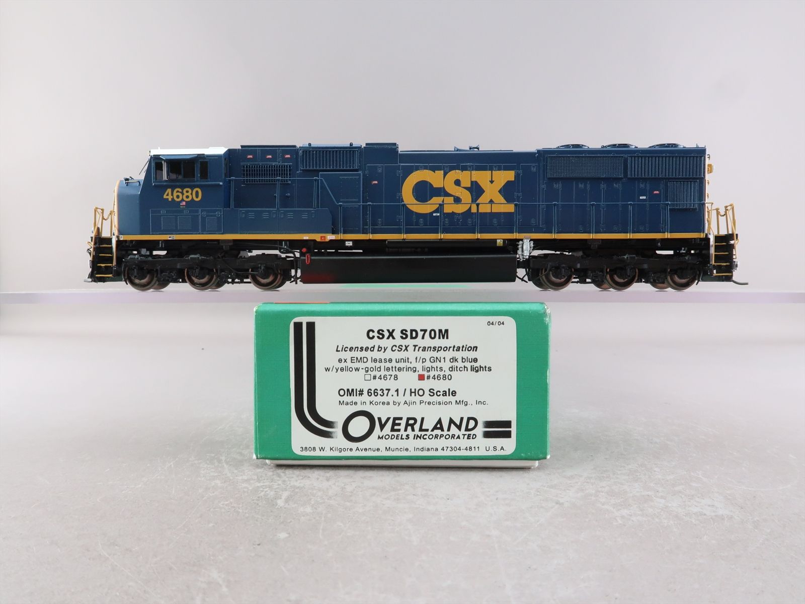 HO Brass Model - OMI 6637.1 CSX SD70M Diesel #4680 - F/P - 2004 Run - Ajin