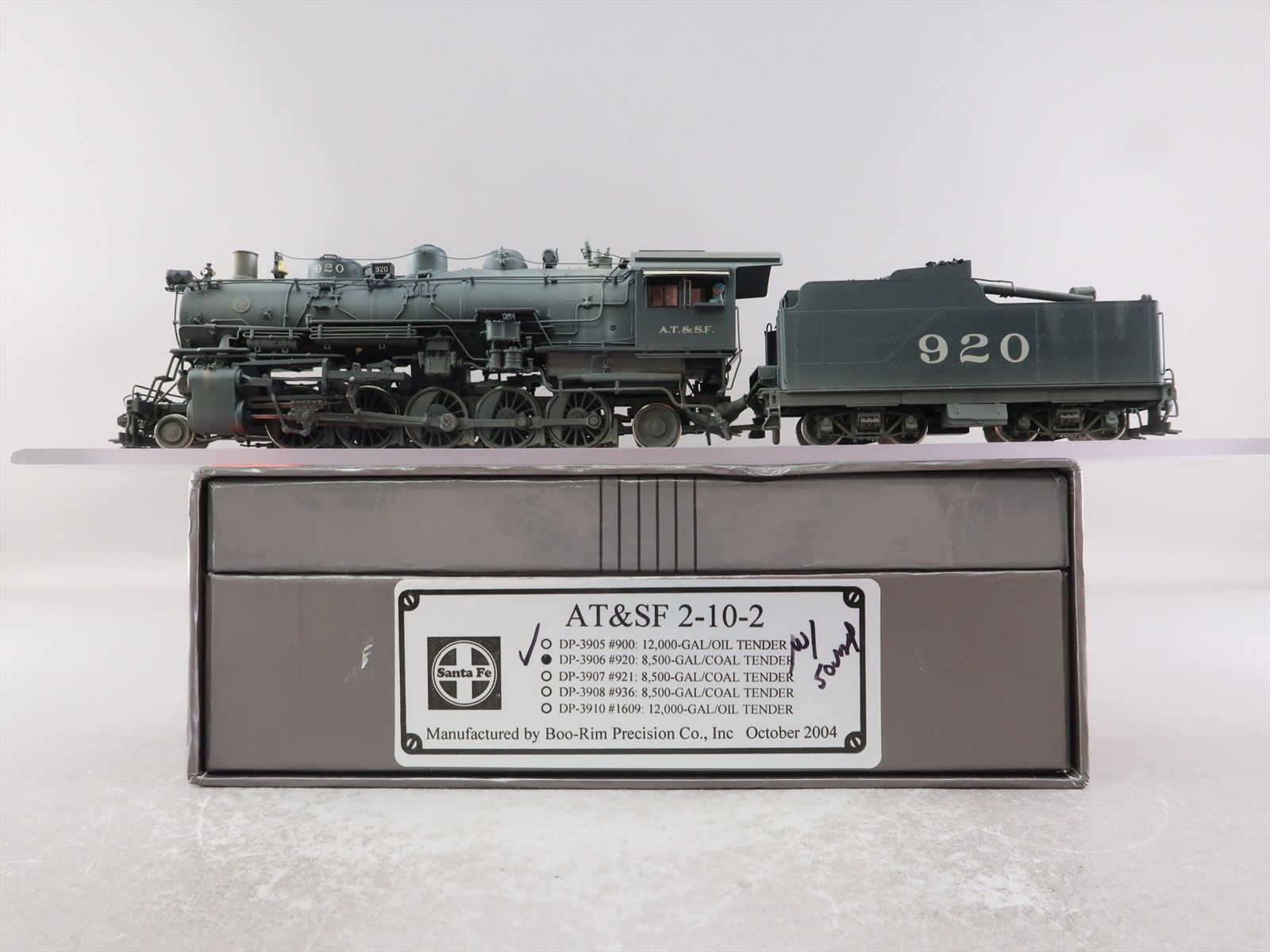 HO Brass Model - DP 3906 AT&SF Santa Fe 2-10-2 Coal Tender #920 - F/P ...