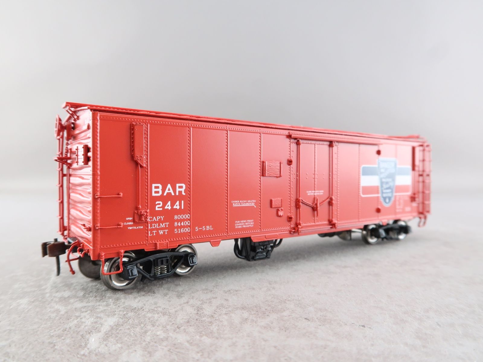 HO Brass Model - CCI / Railworks CCI-264.1P BAR Bangor & Aroostook Insulated Boxcar Box Car All ...