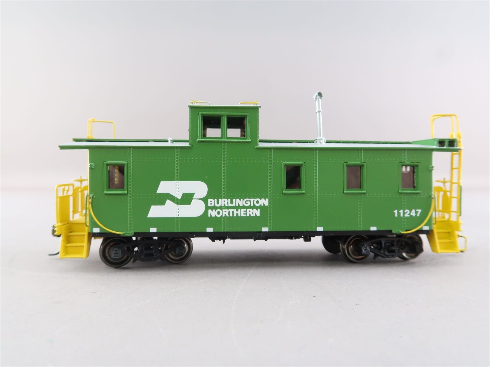 HO Brass Model - OMI 3957.1 BN Burlington Northern 30' Plywood Sheath Caboose #11247 - F/P ...