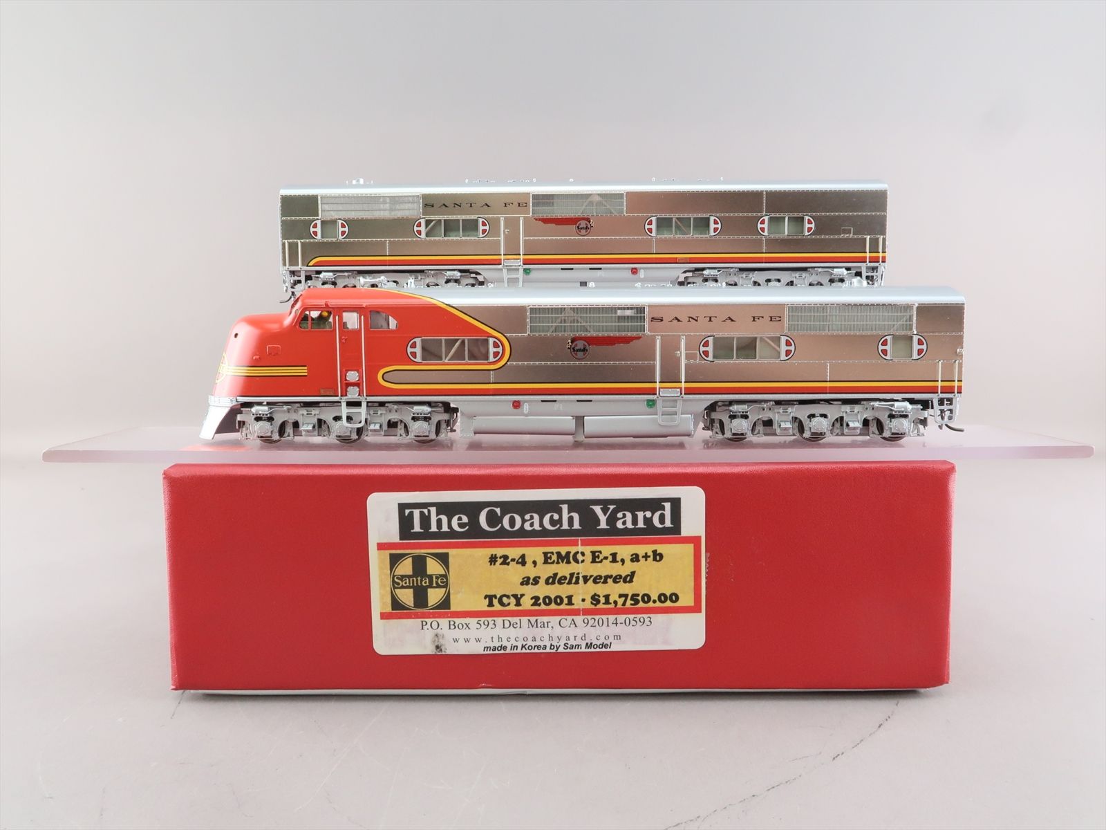 HO Brass Model - TCY 2001 AT&SF Santa Fe EMC E1 E1A E1B A-B Set Set Diesel #2 - 4 As Delivered ...