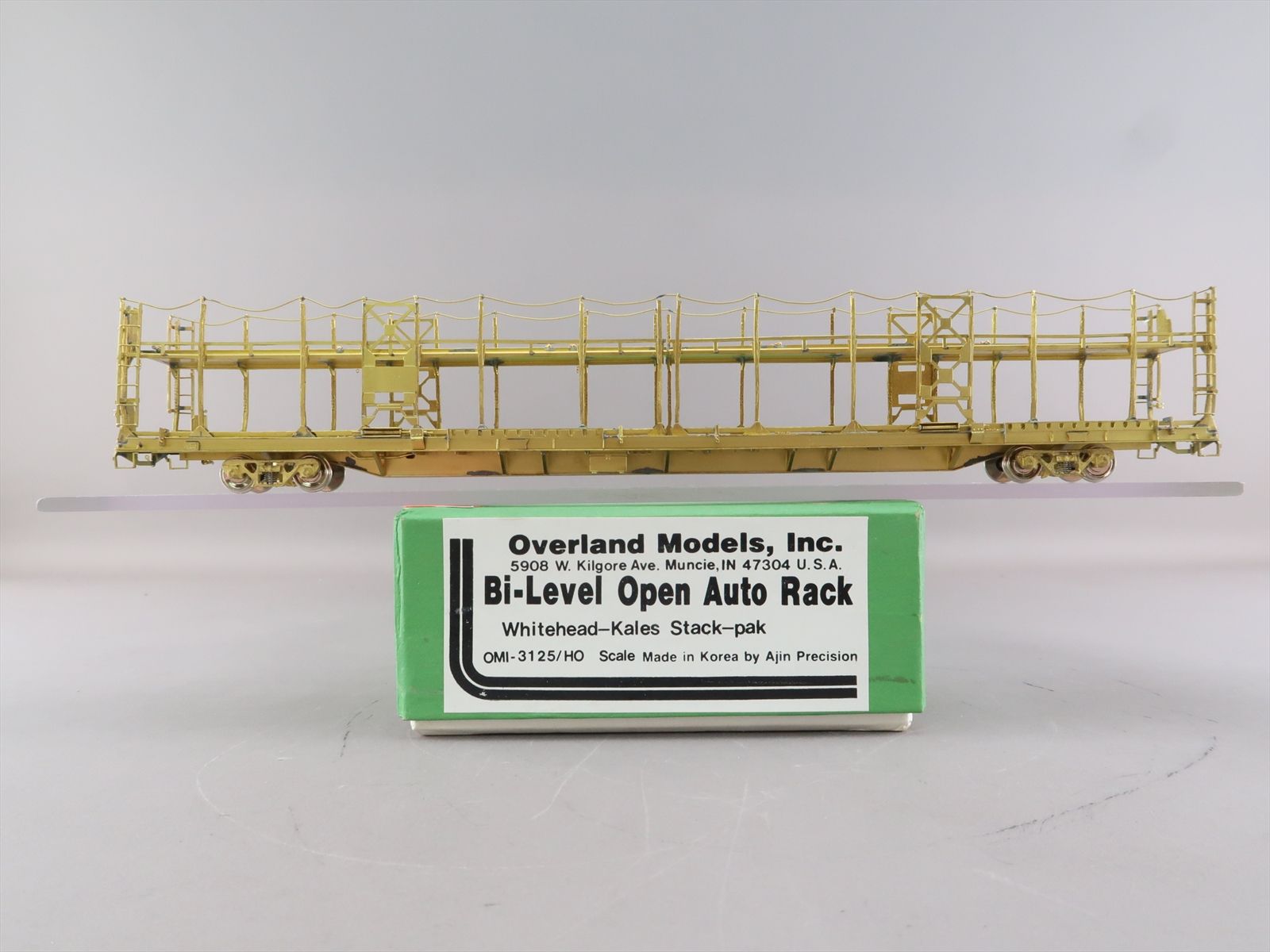 HO Brass Model - OMI 3125 Bi-Level Open Auto Rack Whitehead Kales Stack ...