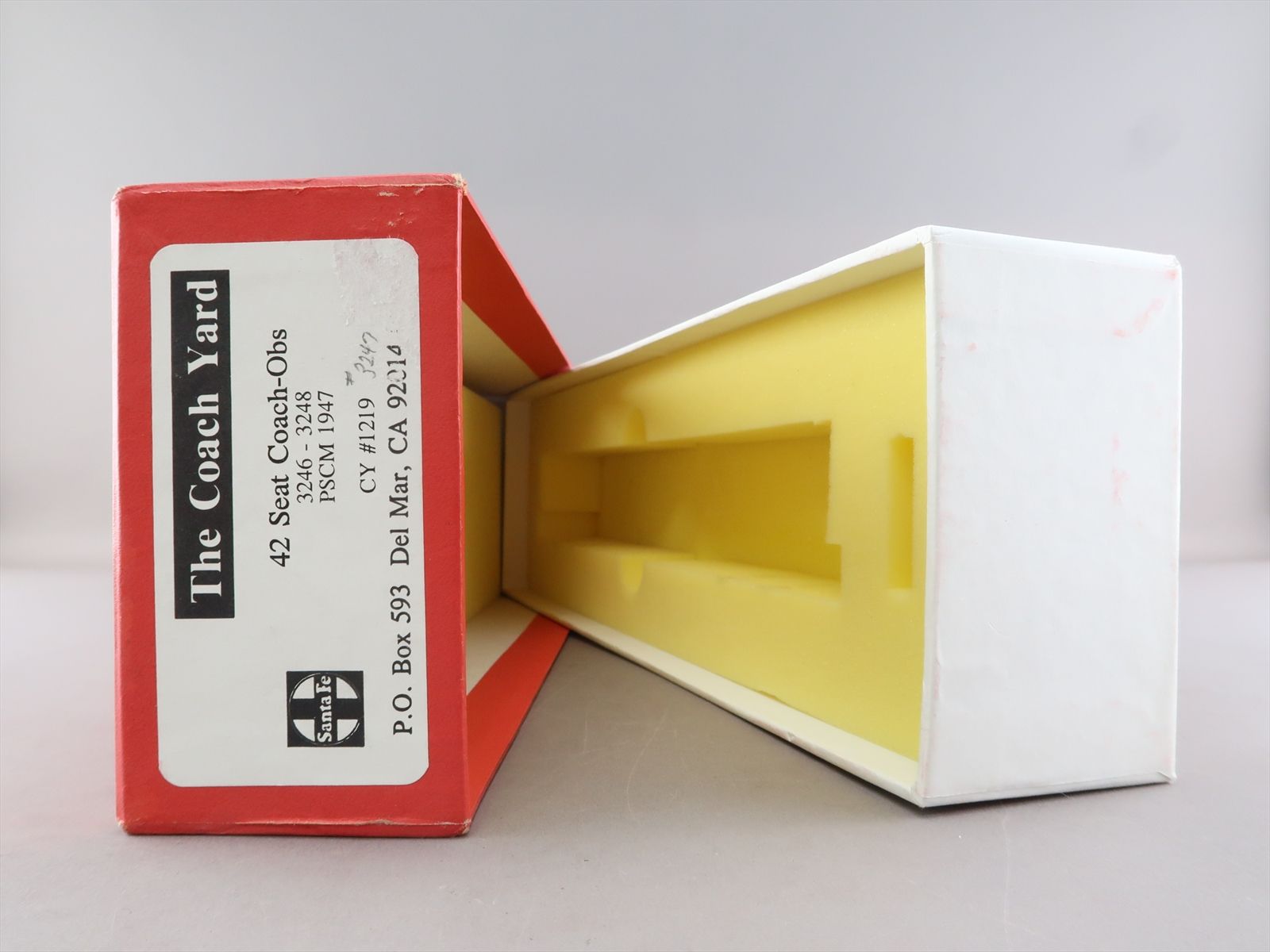 HO Brass Model - TCY 1219 AT&SF Santa Fe 42 Seat Coach Observation ...