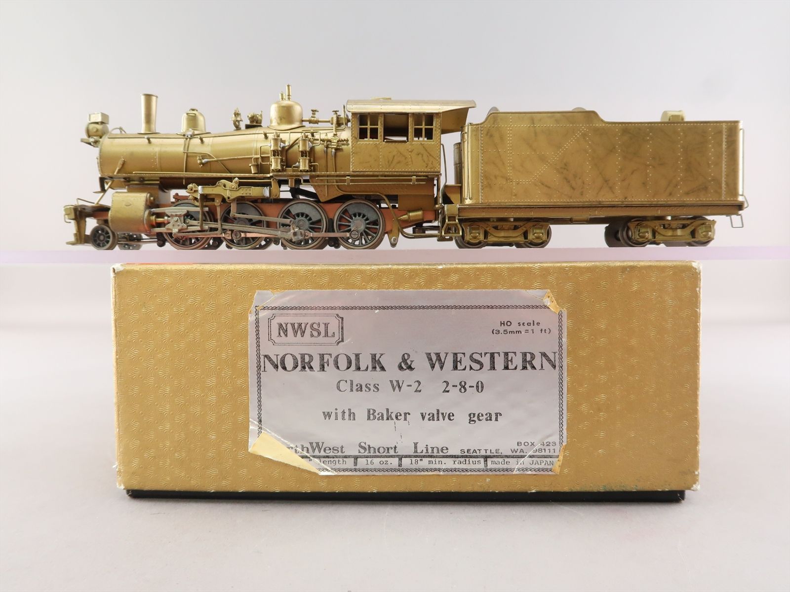 HO Brass Model - NWSL N&W Norfolk & Western W-2 2-8-0 w/ Baker Valve ...