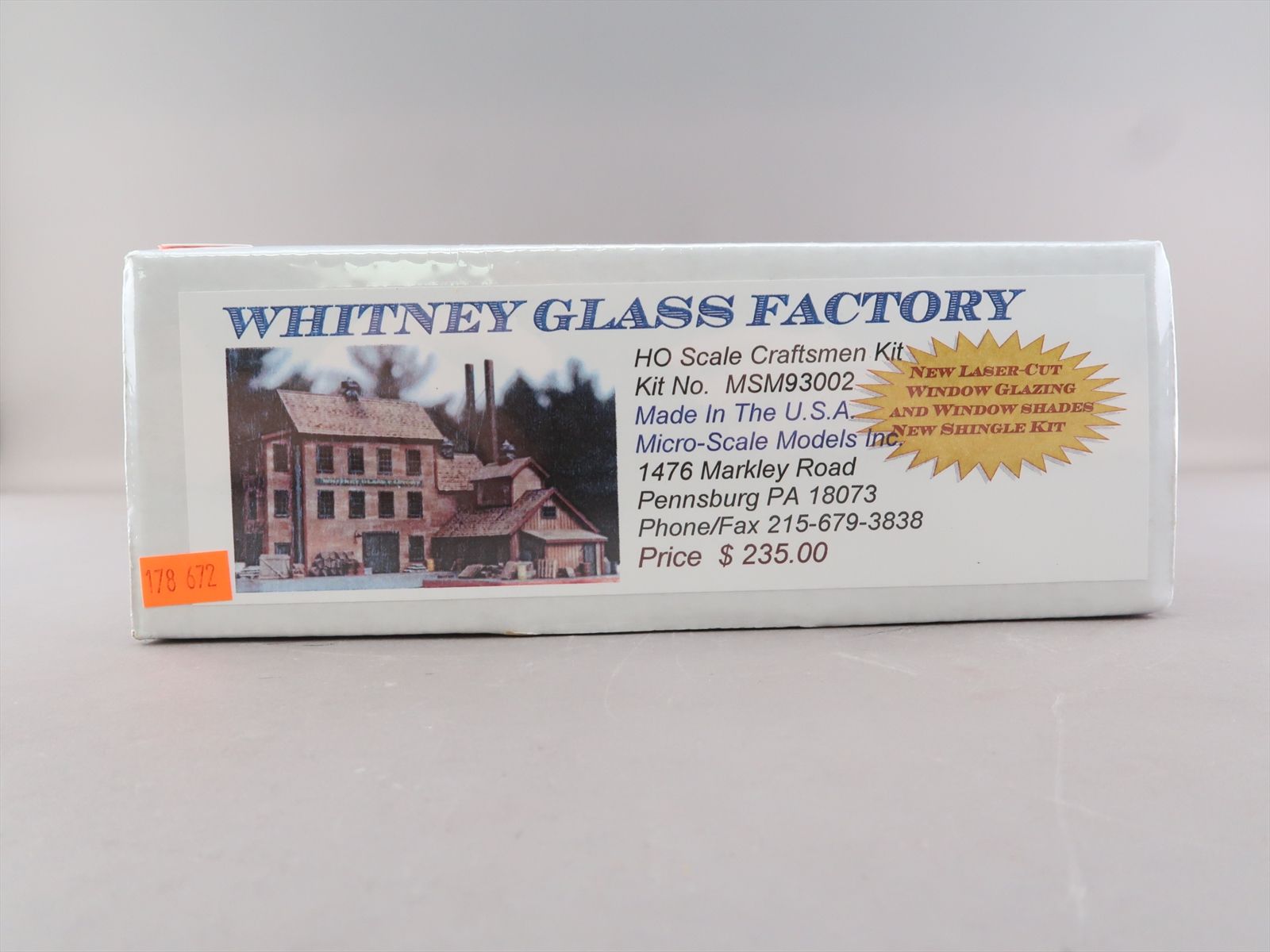 HO Craftsman Kit - Micro-Scale MSM93002 93002 Whitney Glass Factory ...