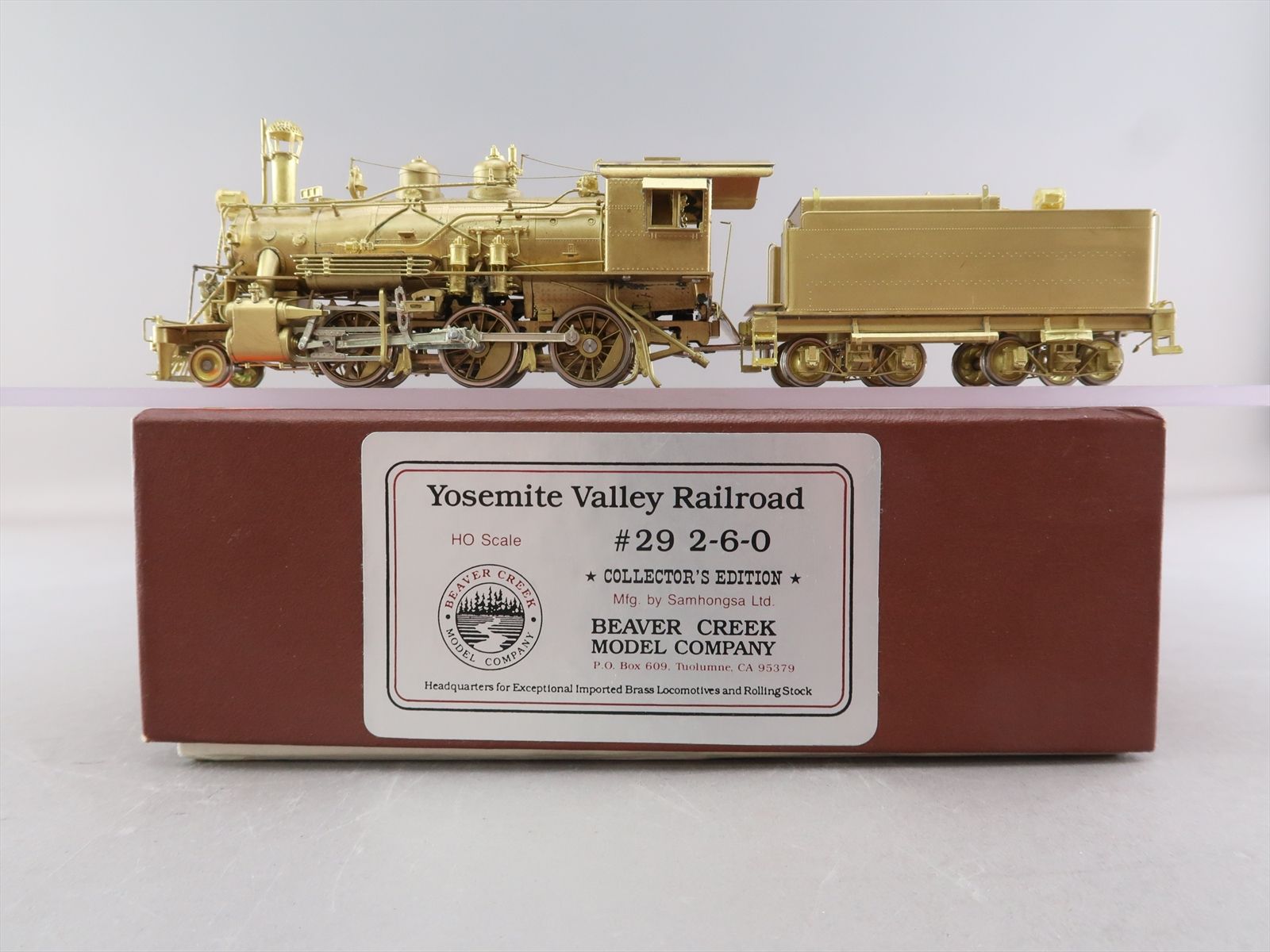 HO Brass Model - Beaver Creek Yosemite Valley 2-6-0 #29 - Unpainted ...