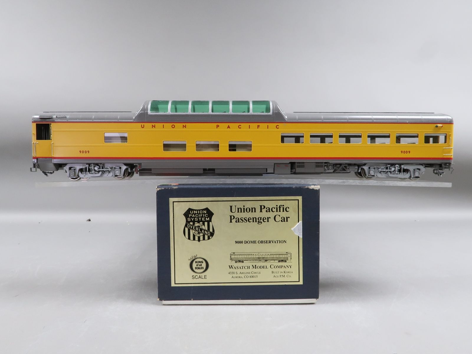 O Brass Model - WAS Wasatch UP Union Pacific Dome Observation #9009 - F ...