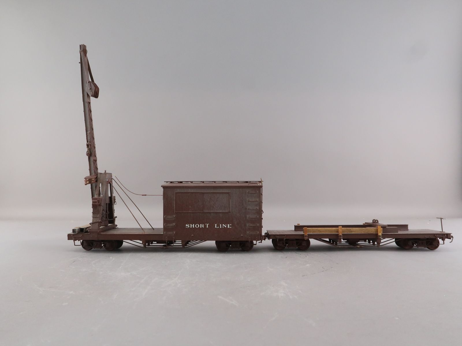On3 Brass Model - WMC D&RGW Rio Grande Derrick OP w/ Idler Car - Fair ...