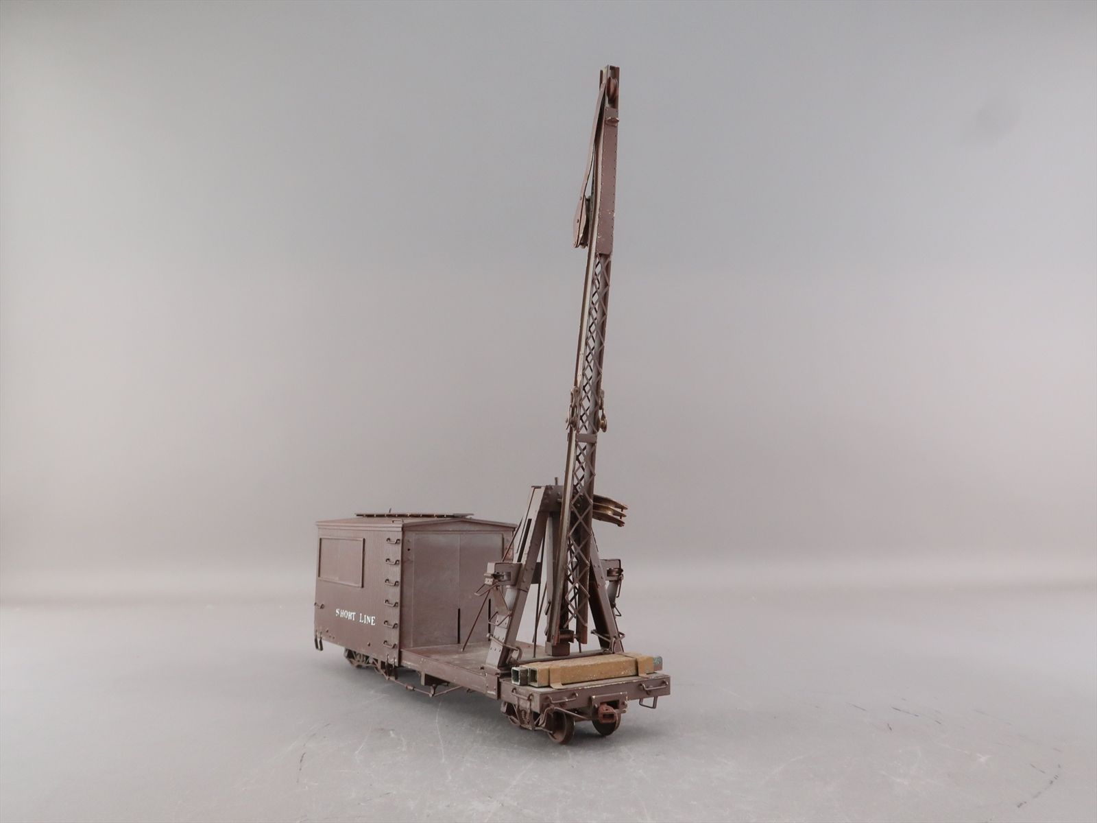 On3 Brass Model - WMC D&RGW Rio Grande Derrick OP w/ Idler Car - Fair ...