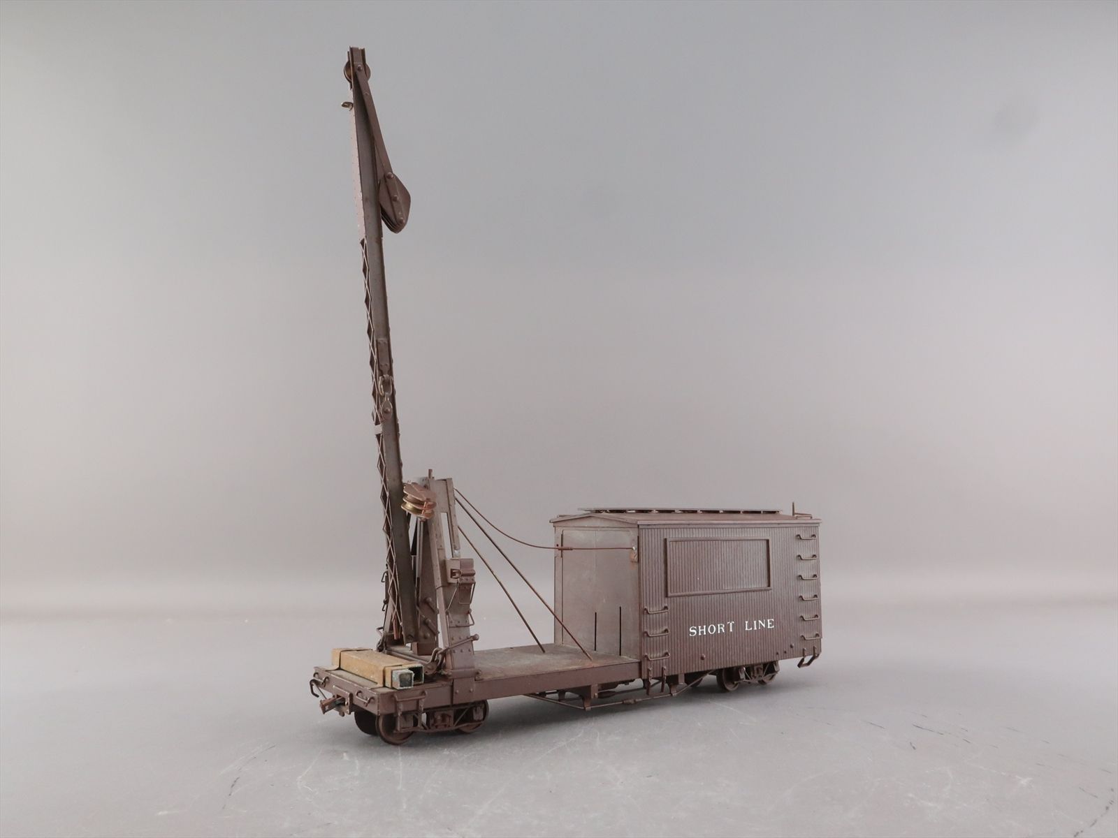 On3 Brass Model - WMC D&RGW Rio Grande Derrick OP w/ Idler Car - Fair ...
