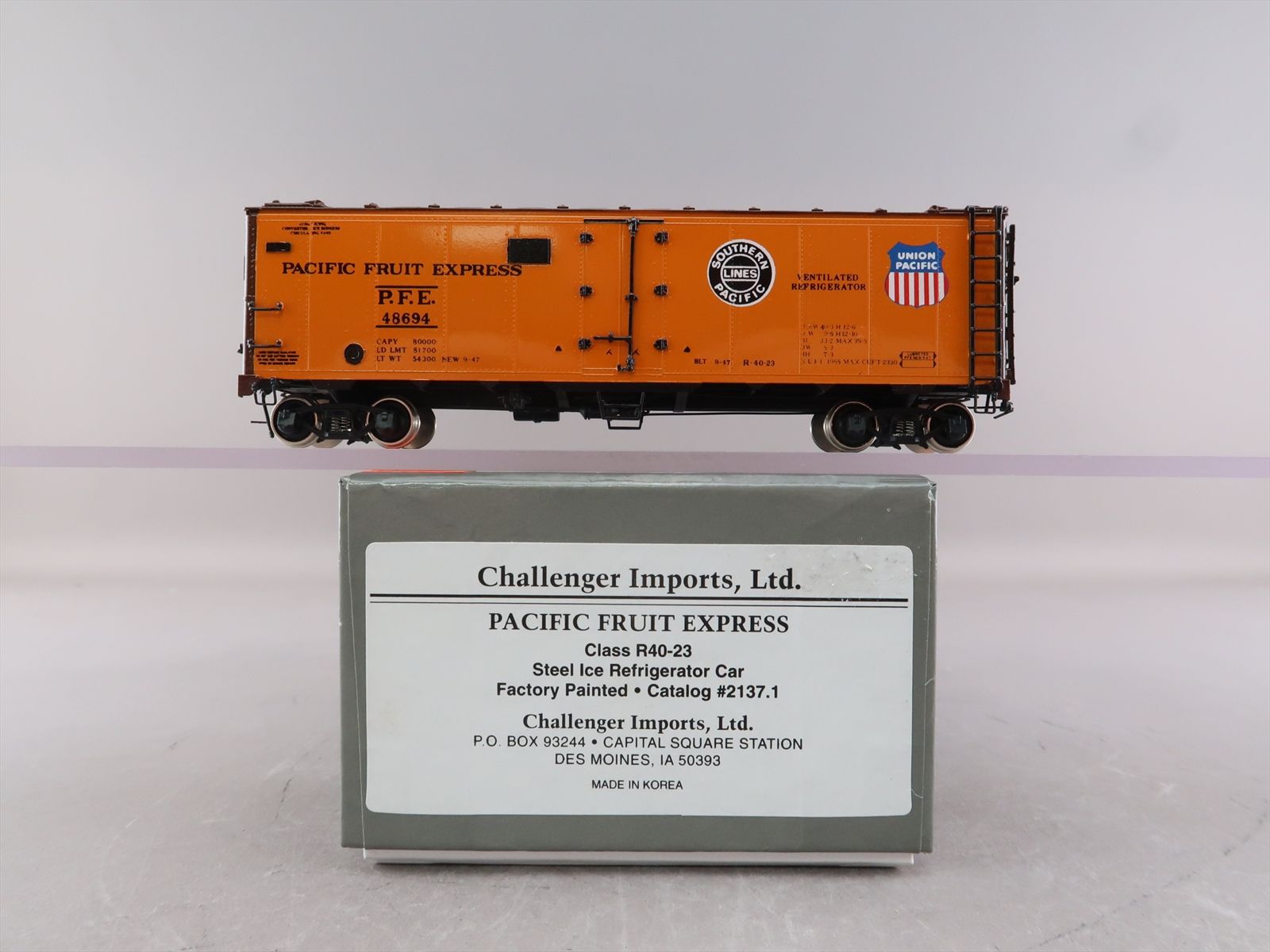 HO Brass Model - CIL 2137.1 PFE Pacific Fruit Express Union Pacific UP ...