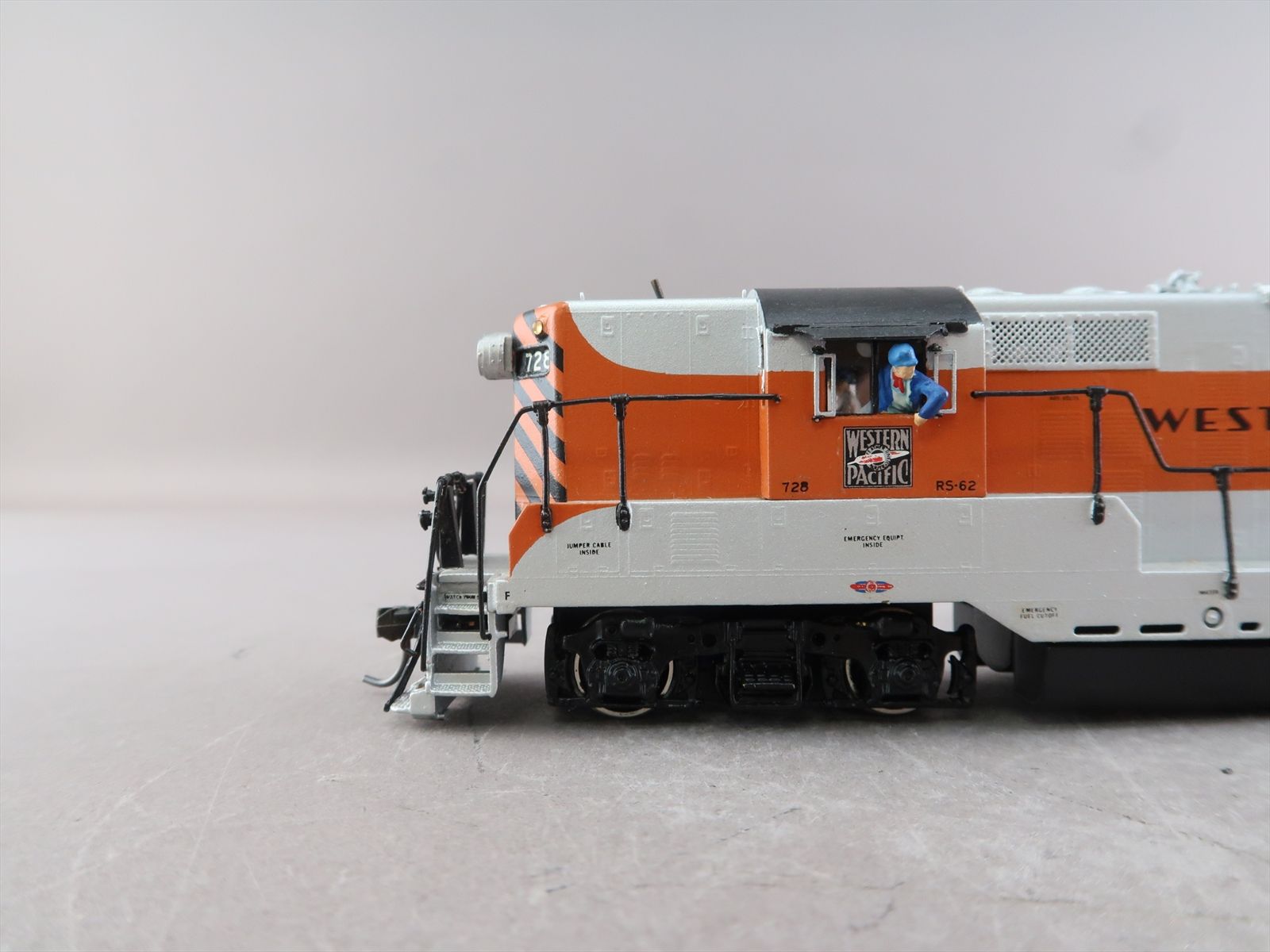 HO Brass Model - Sunset WP Western Pacific EMD GP9 1500 HP Road Switcher #728 - Custom - 1984 ...