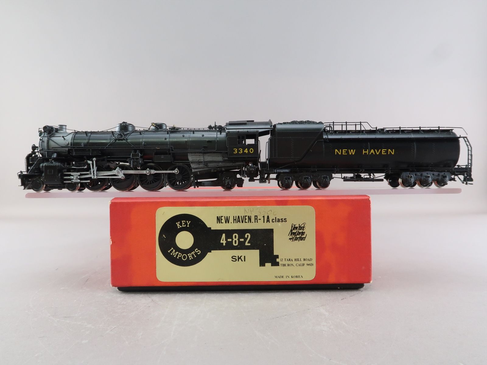 HO Brass Model - Key NH New Haven R-1A 4-8-2 #3340 - Custom - 1984 Run ...